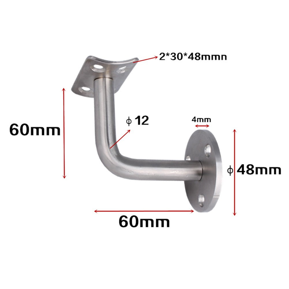 Stylish Wall Mounted Silver Handrail Bracket for Secure Wall Attachment ...