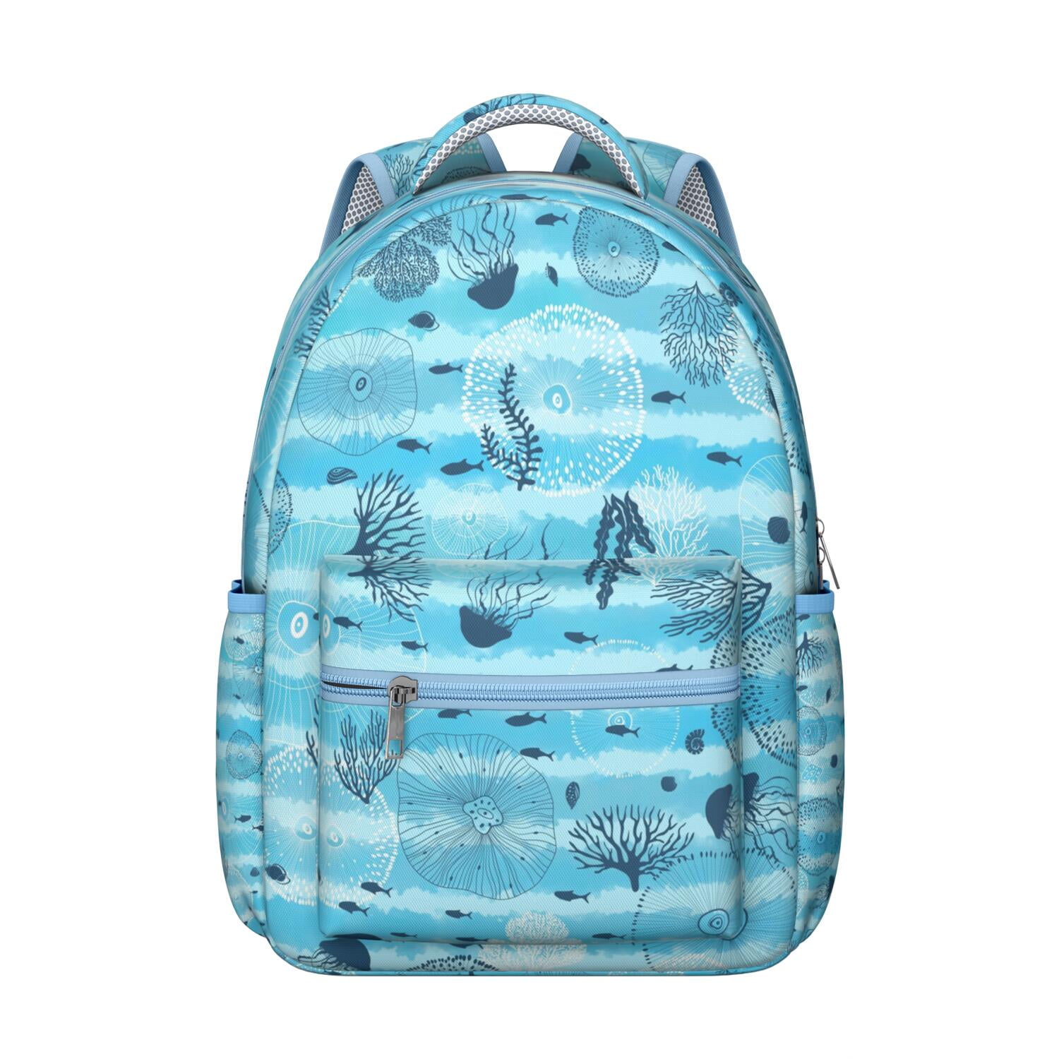 Stylish Waterproof Backpack for College Students - Nautical Jellyfish ...