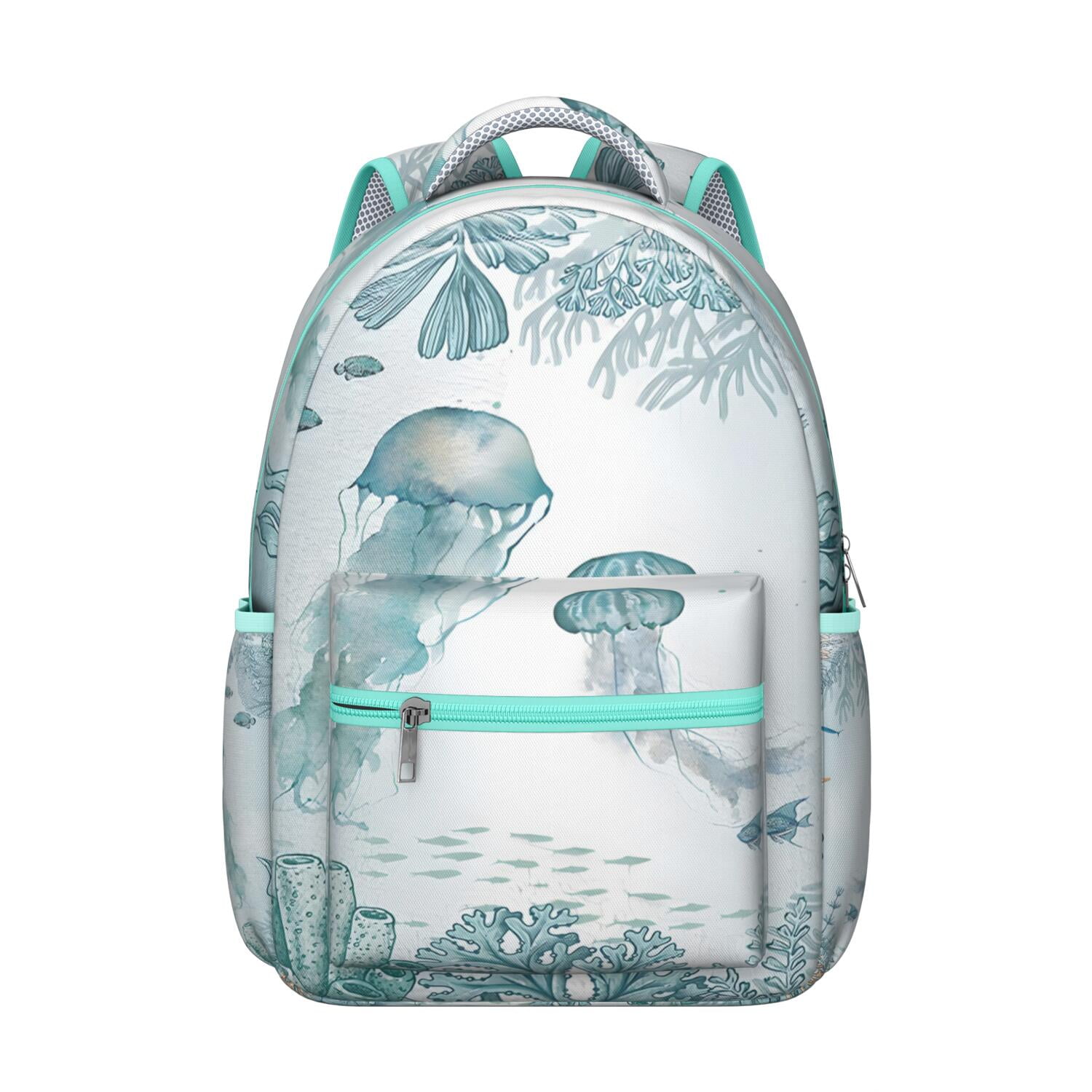 Stylish Waterproof Backpack for College Students - Nautical Jellyfish ...