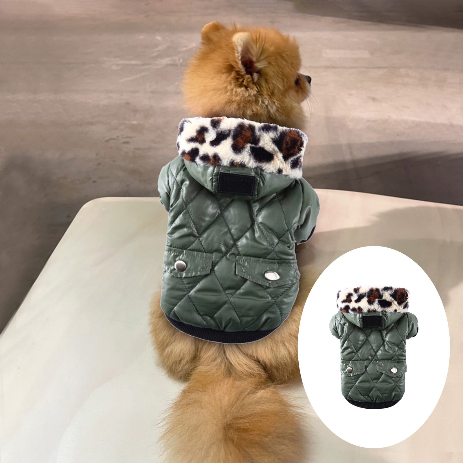 Stylish Winter Dog Jacket Cozy Warm Pet Apparel Casual Outfit for Small ...