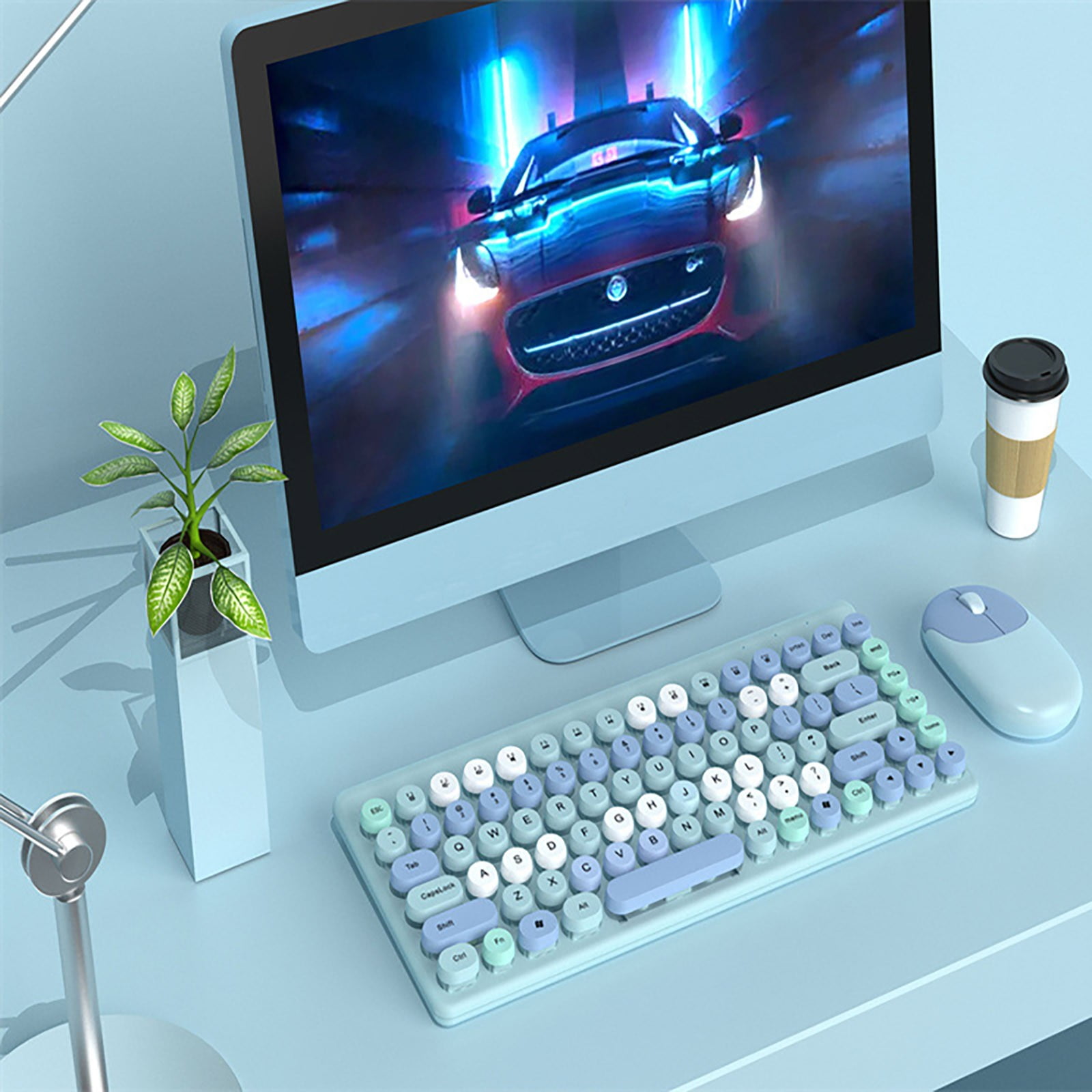 Stylish Wireless Keyboard for Computer with Cute Punk Design Ideal for ...