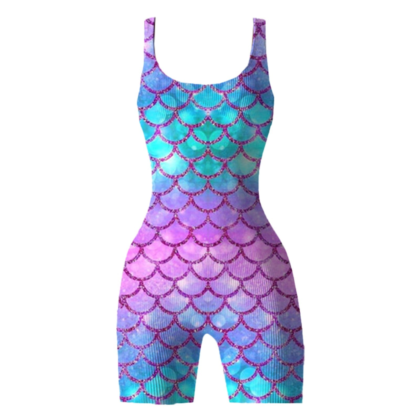 Stylish Women's 3D Printed Fish Scale Vest Swimsuit – Trendy & Unique Swimwear for Summer ...