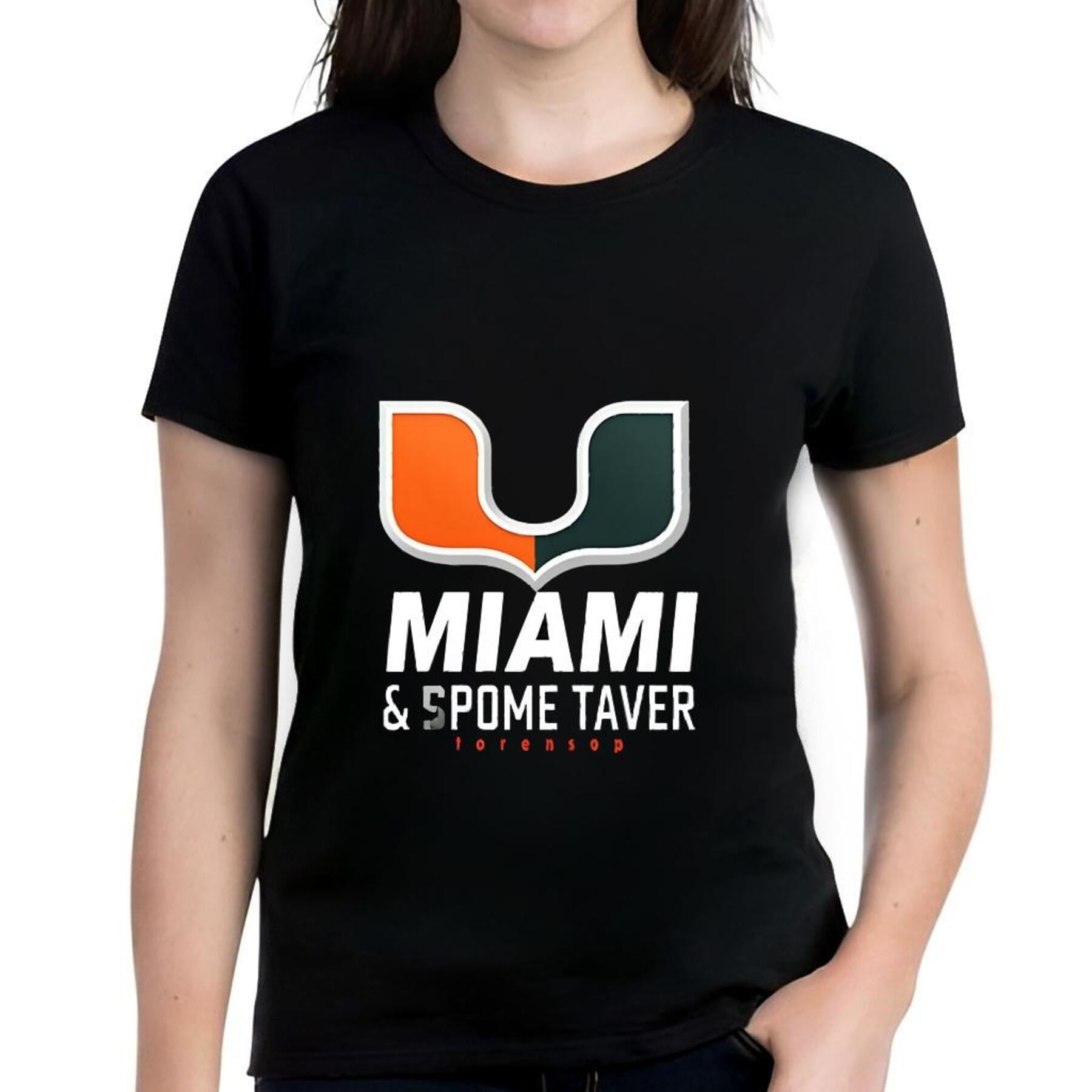 Stylish Women's Cotton Short Sleeve T-Shirt with University of Miami ...