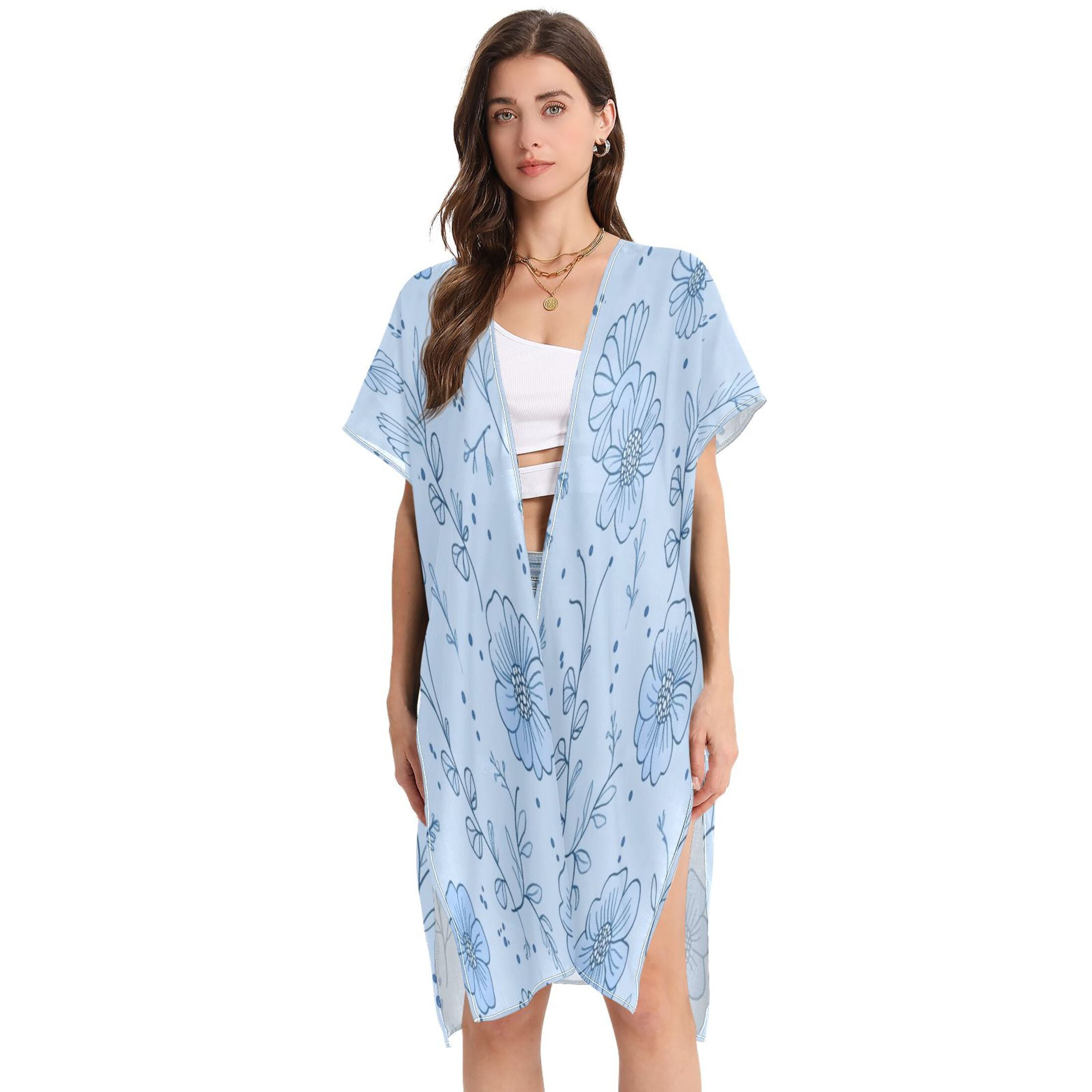 Stylish Women's Long Beach Cover-Up Swimwear Cover Ups Lightweight ...