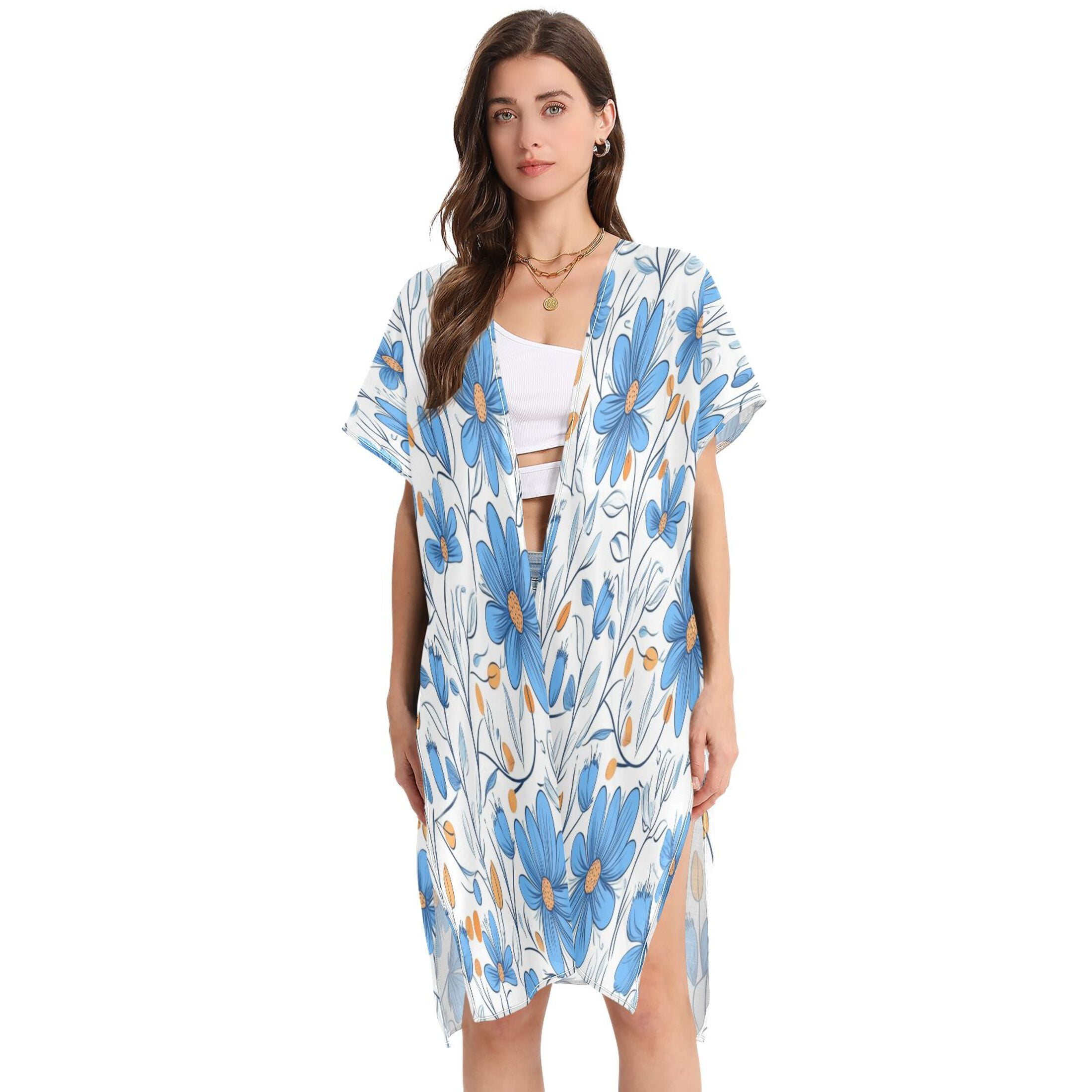 Stylish Women's Long Beach Cover-Up Swimwear Cover Ups Lightweight ...