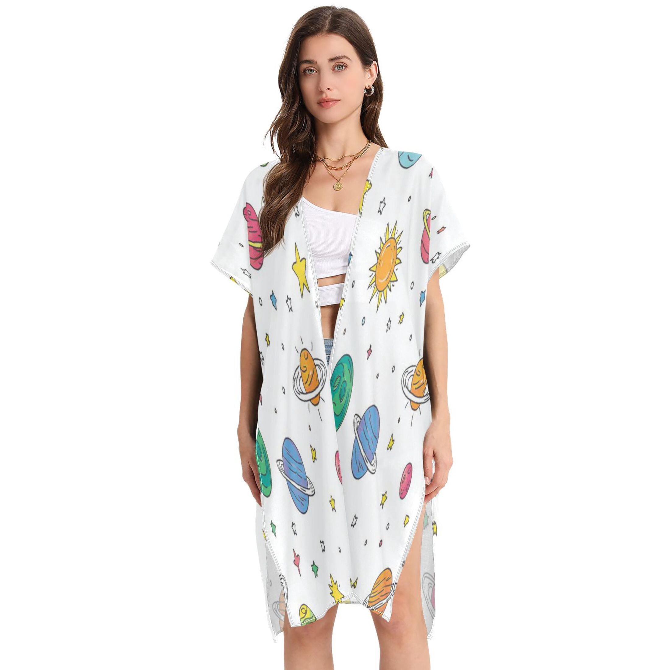 Stylish Women's Long Beach Cover-Up Swimwear Cover Ups Lightweight ...