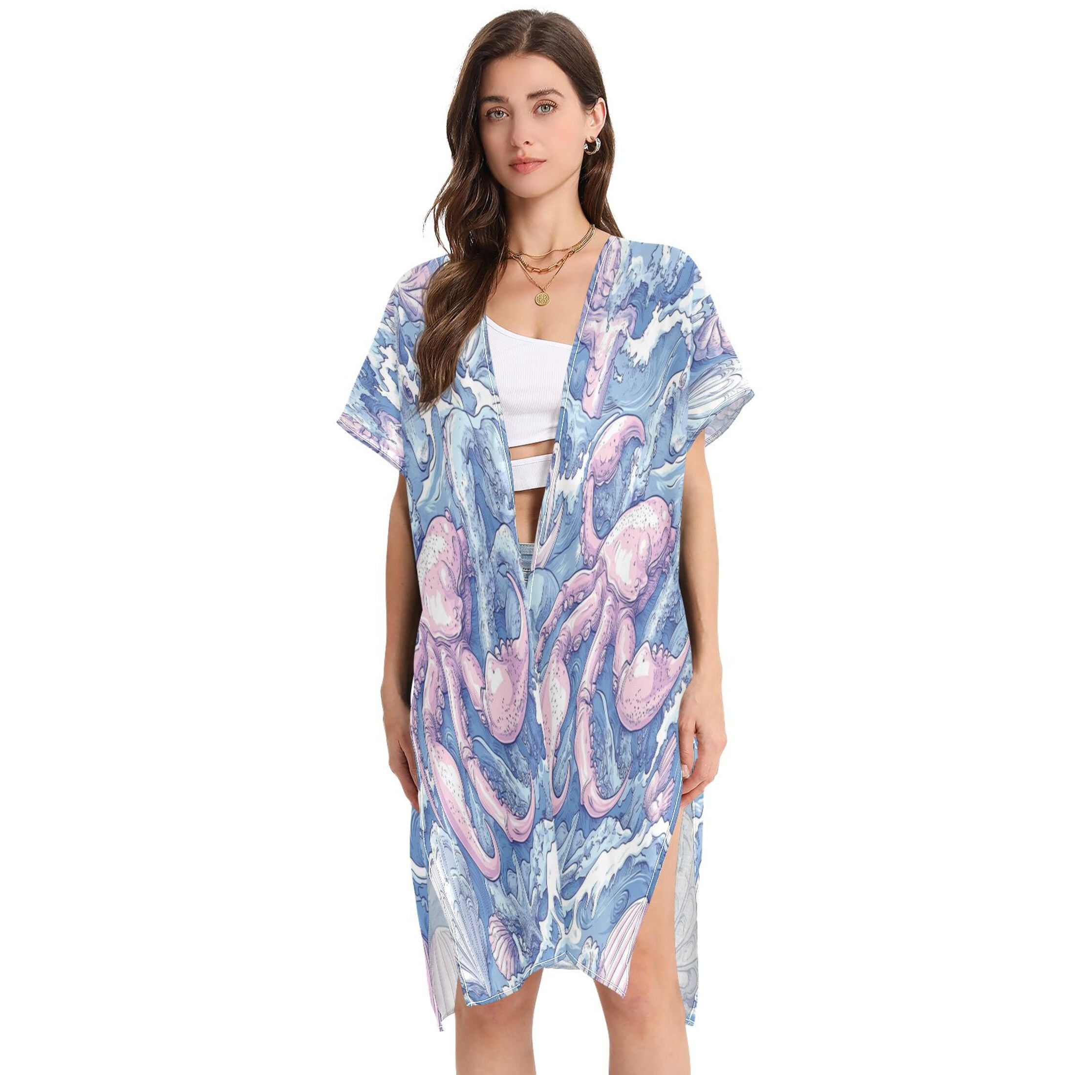 Stylish Women's Long Beach Cover-Up Swimwear Cover Ups Lightweight ...