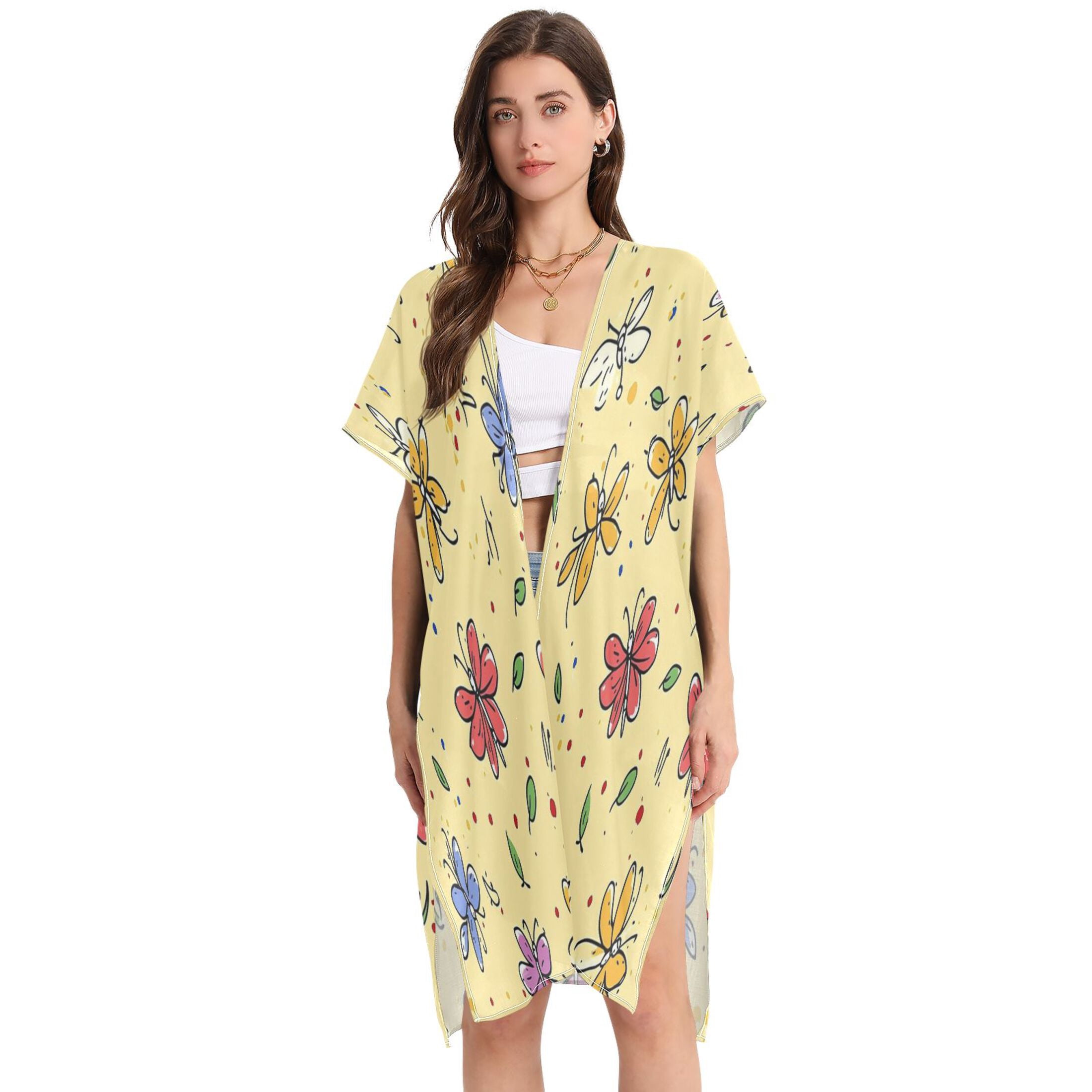 Stylish Women's Long Beach Cover-Up Swimwear Cover Ups Lightweight ...