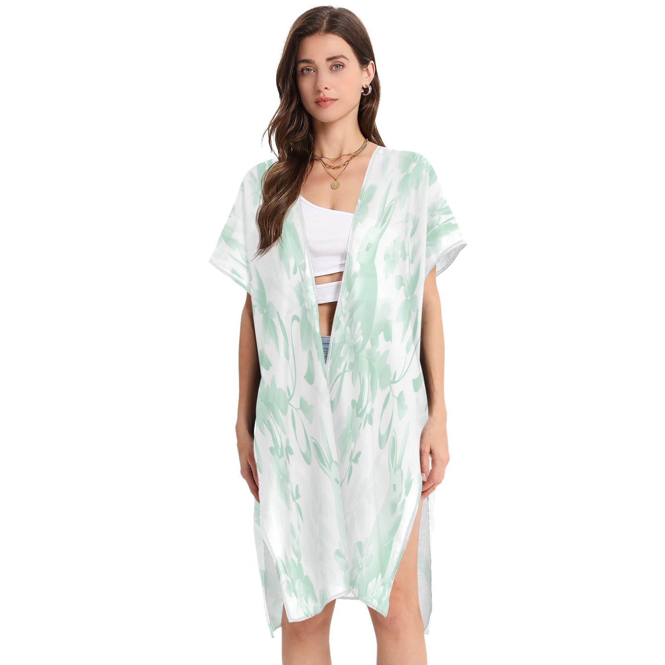Stylish Women's Long Beach Cover-Up Swimwear Cover Ups Lightweight Resort Chic for Pool, Cruise ...