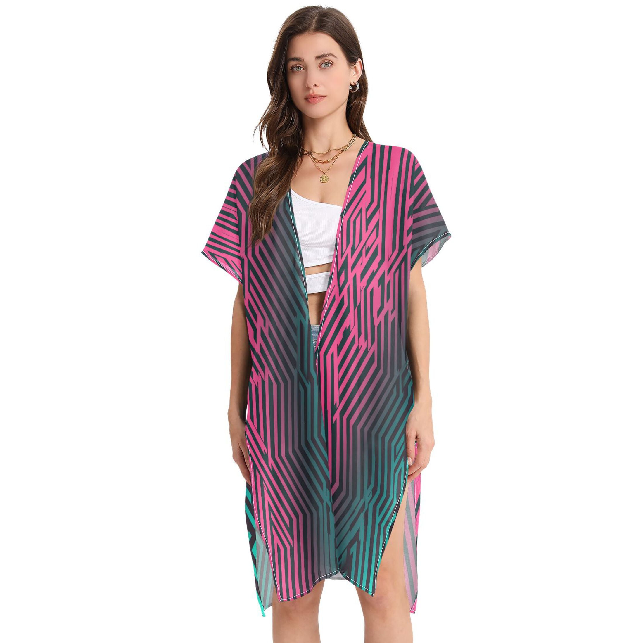 Stylish Women's Long Beach Cover-Up Swimwear Cover Ups Lightweight ...