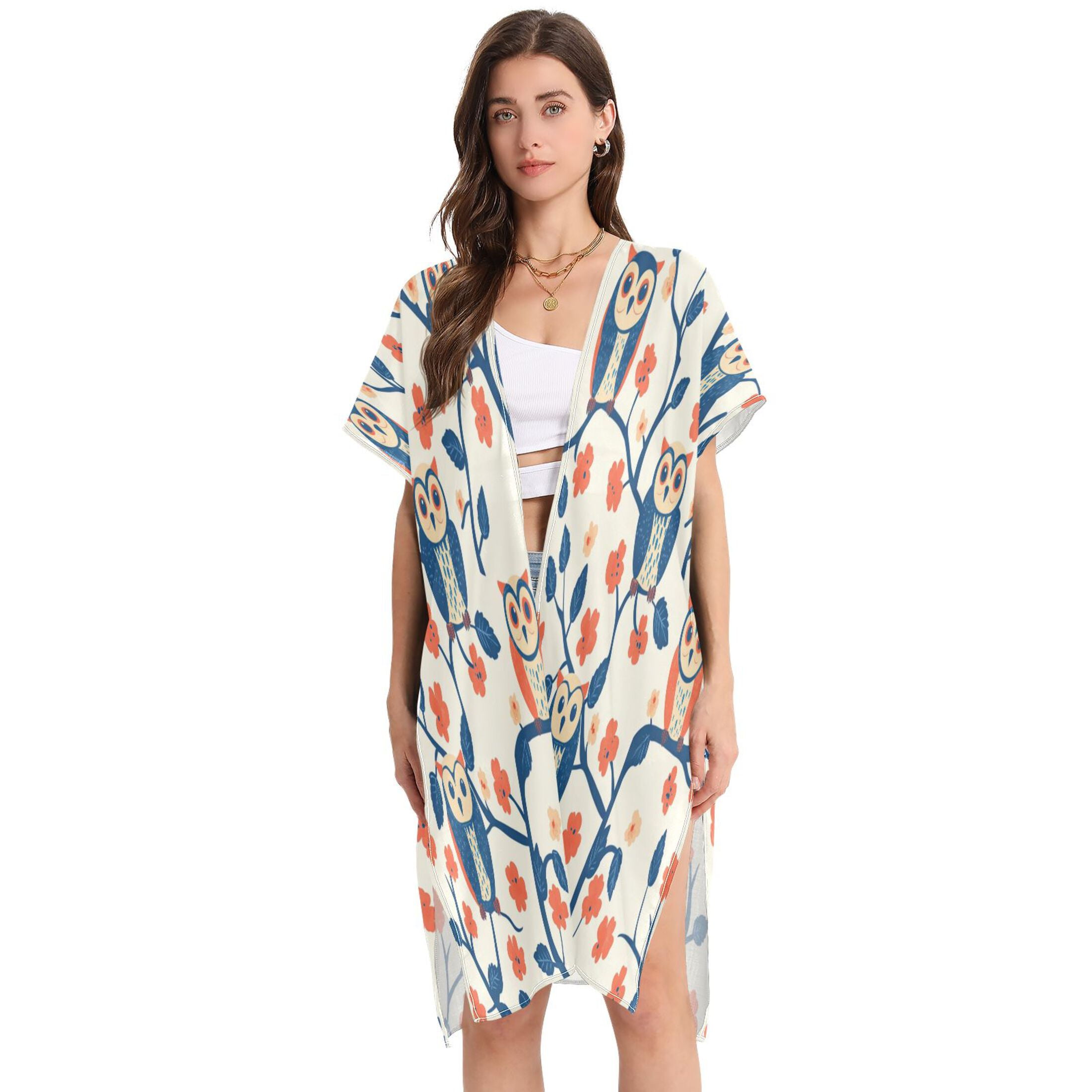 Stylish Women's Long Beach Cover-Up Swimwear Cover Ups Lightweight ...