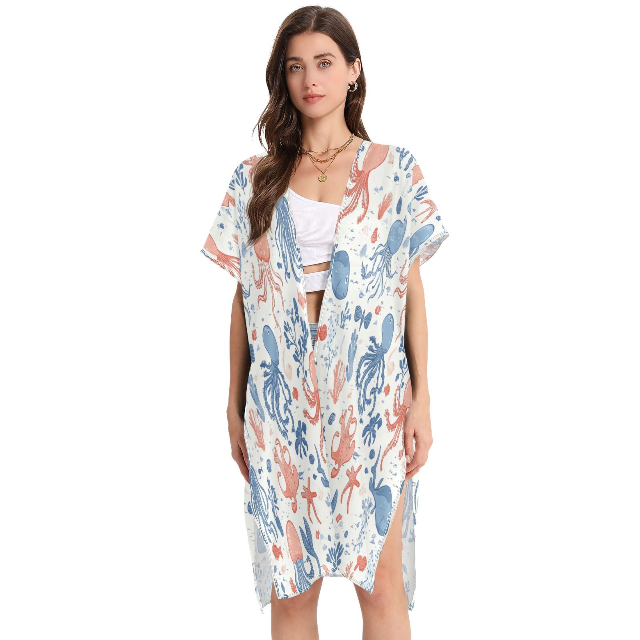 Stylish Women's Long Beach Cover-Up Swimwear Cover Ups Lightweight ...