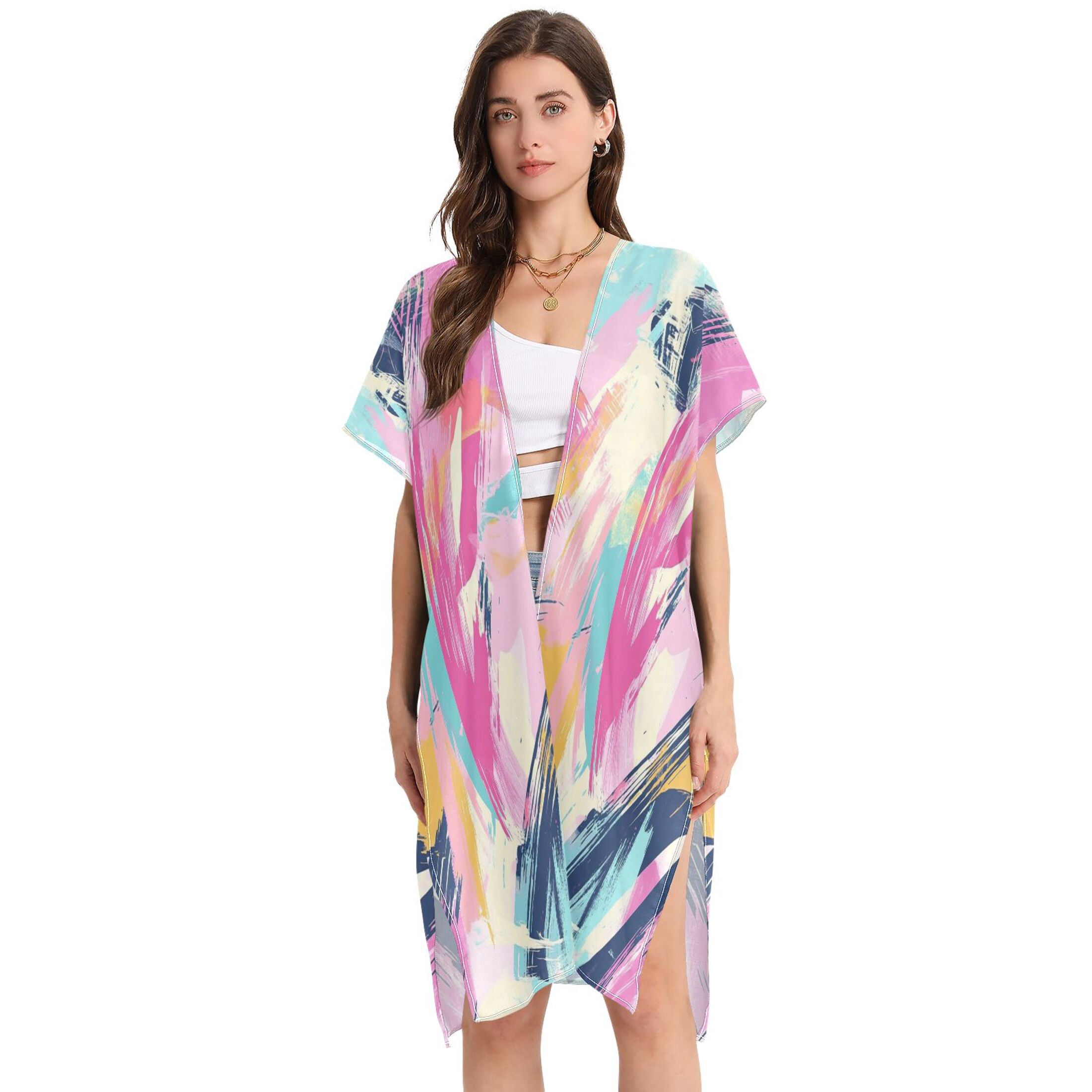 Stylish Women's Long Beach Cover-Up Swimwear Cover Ups Lightweight ...