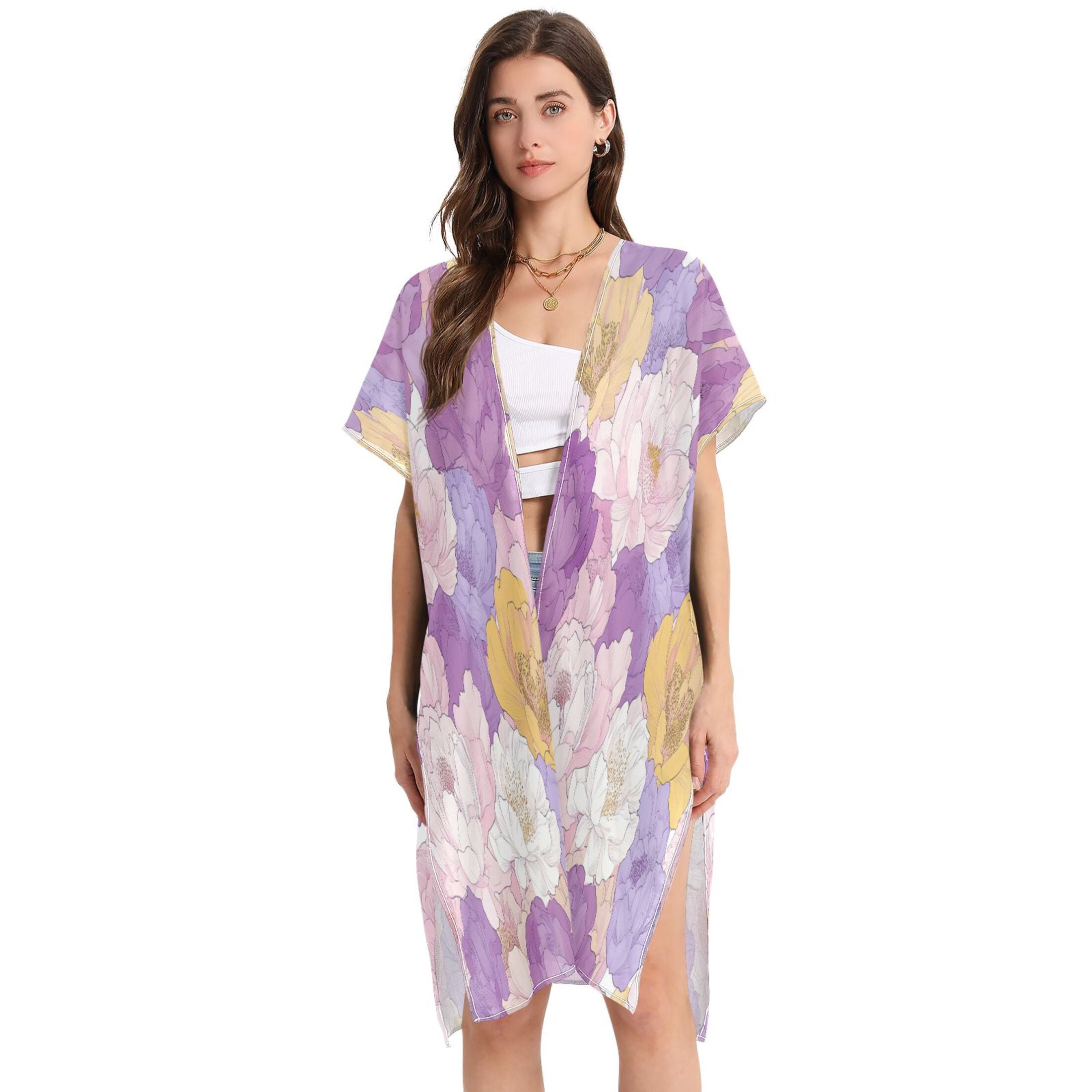 Stylish Women's Long Beach Cover-Up Swimwear Cover Ups Lightweight ...