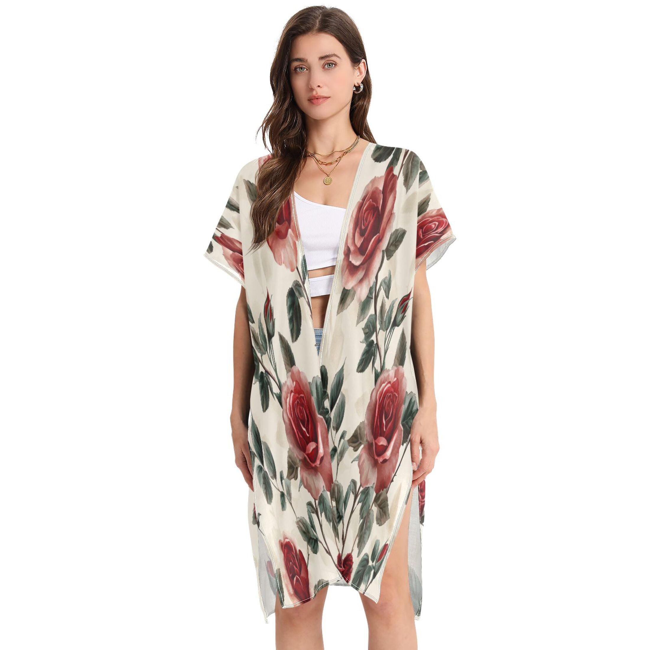Stylish Women's Long Beach Cover-Up Swimwear Cover Ups Lightweight ...