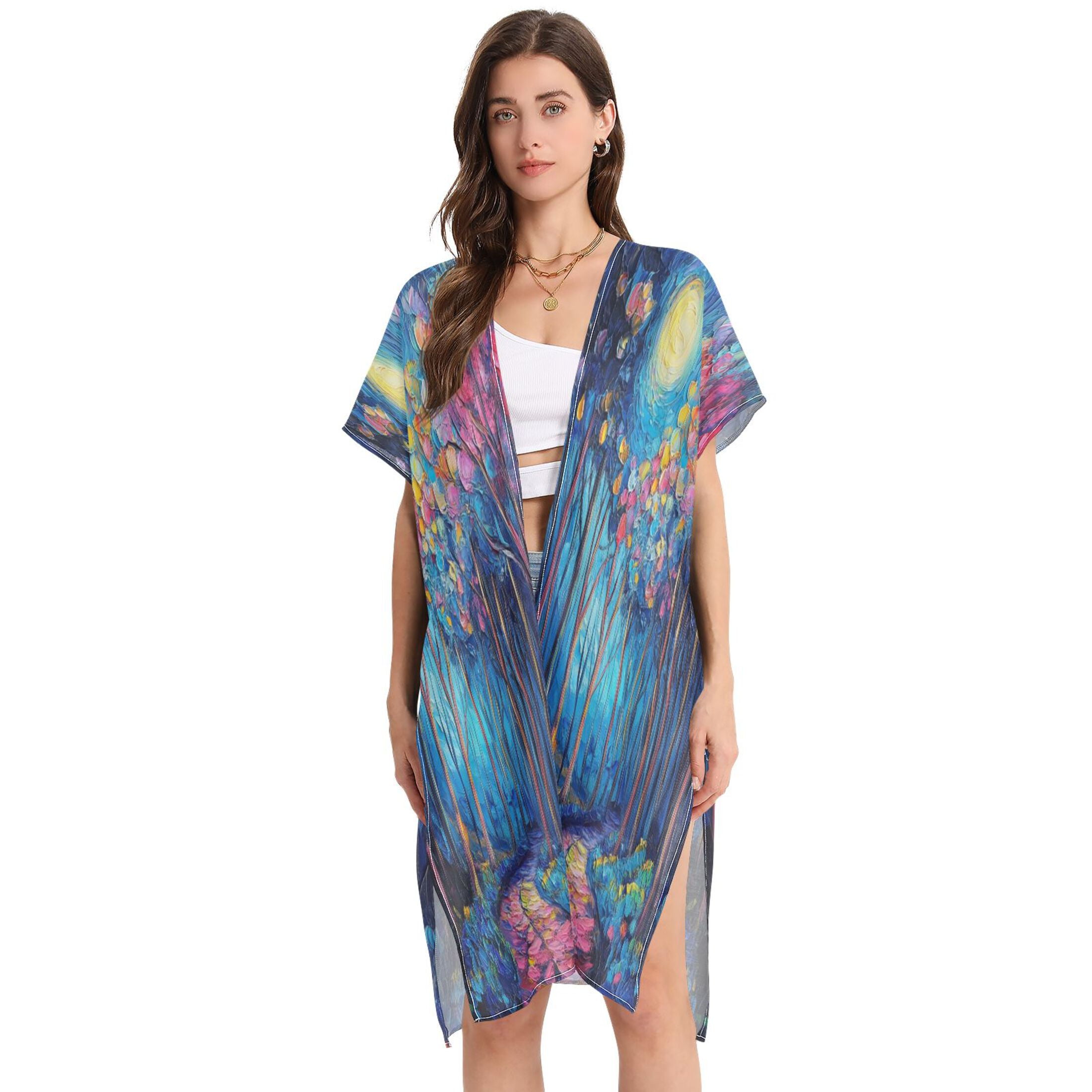 Stylish Women's Long Beach Cover-Up Swimwear Cover Ups Lightweight ...