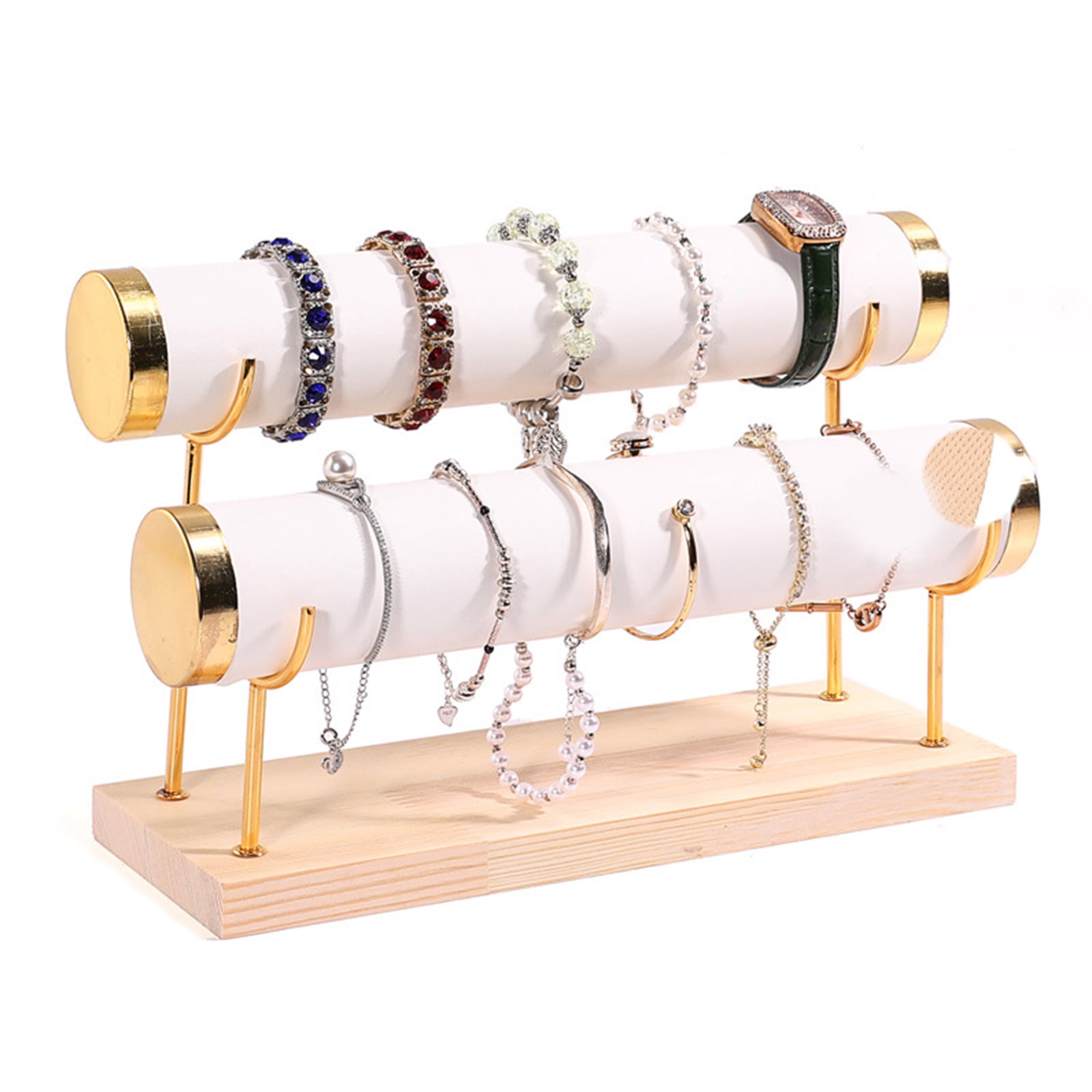 Stylish Wood Jewelry Display Stand Bracelets Storage Stand Watches ...