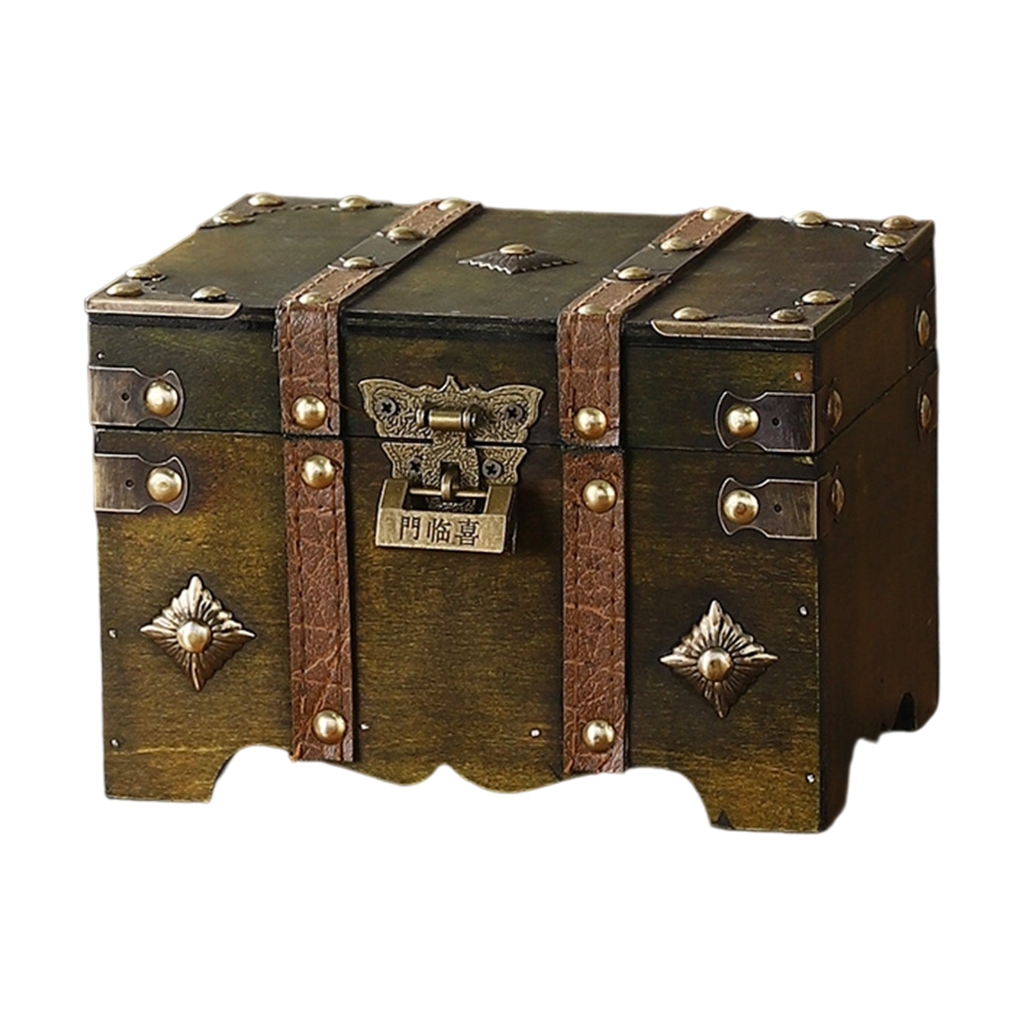Stylish Wood Suitcases Large Storage Trunk Accessory for Clothing and ...