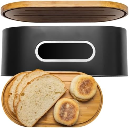 Stylish Wooden Bread Keeper - Reliable Kitchen Counter Bread Storage ...