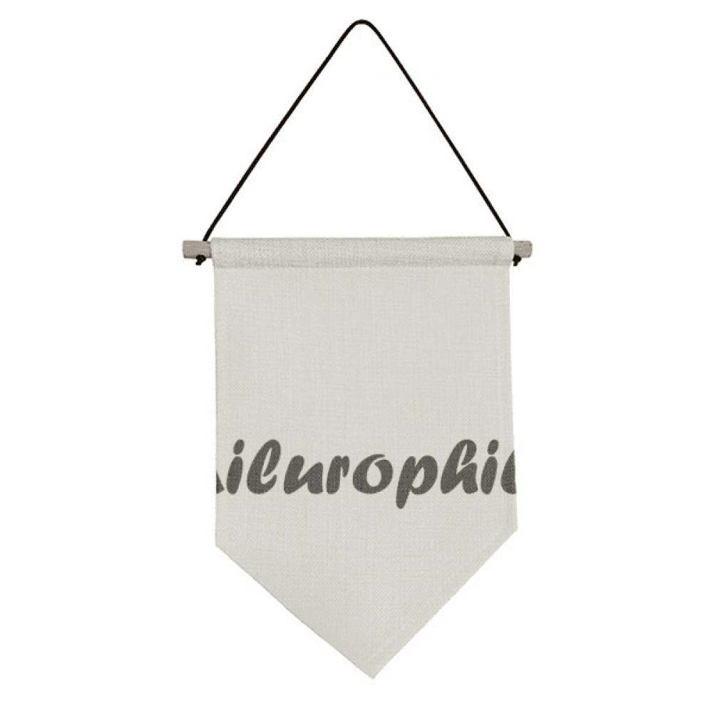 Stylish Word Ailurophile Art Deco Fashion Canvas Flag Hanging Wall Art ...