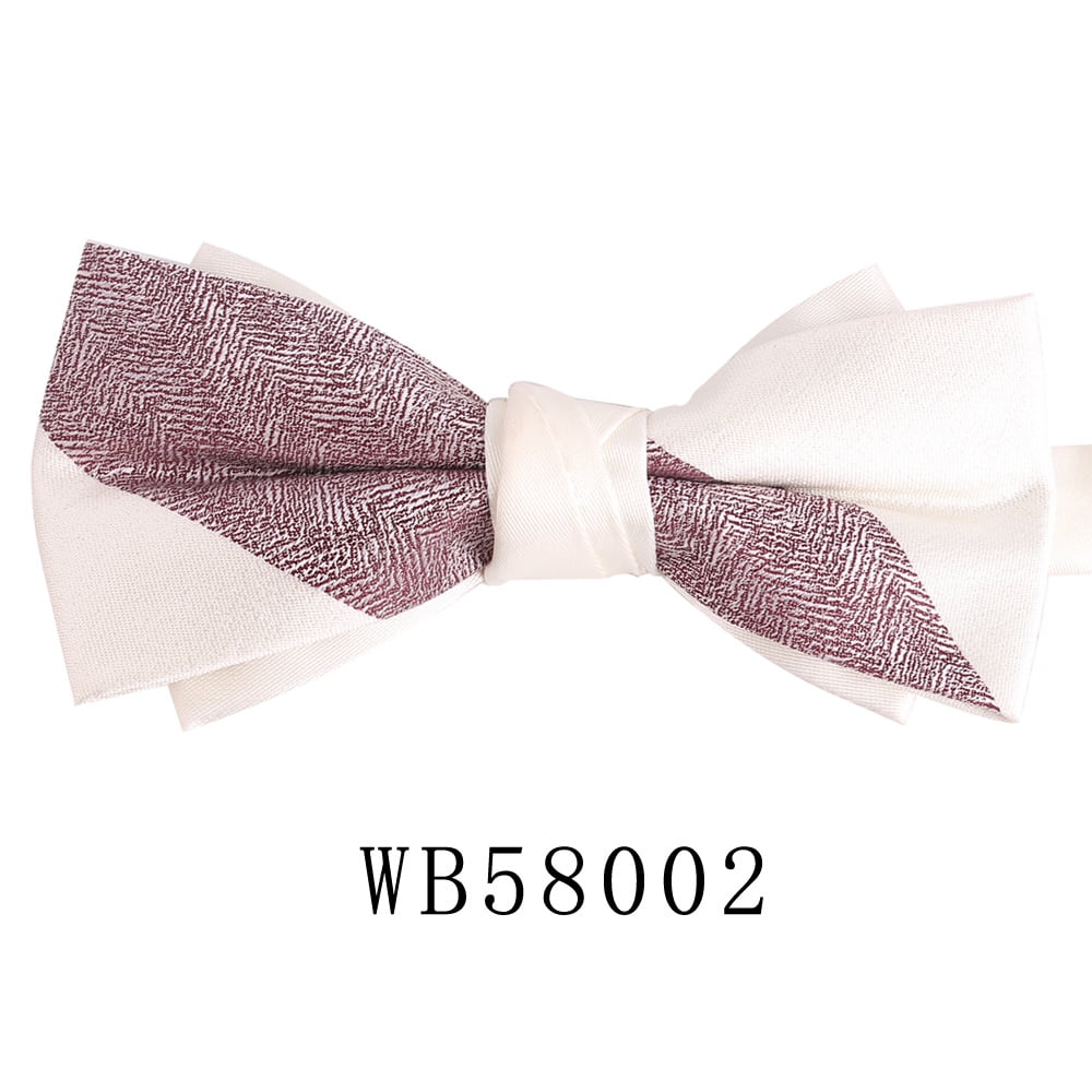 Stylish Woven Mens Business Bow Tie Double-Layer Versatile Floral ...