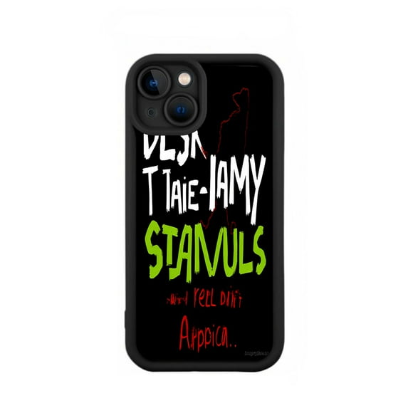 Stylish Yellowing Resistant Lightweight iPhone 15 Case with Black ...