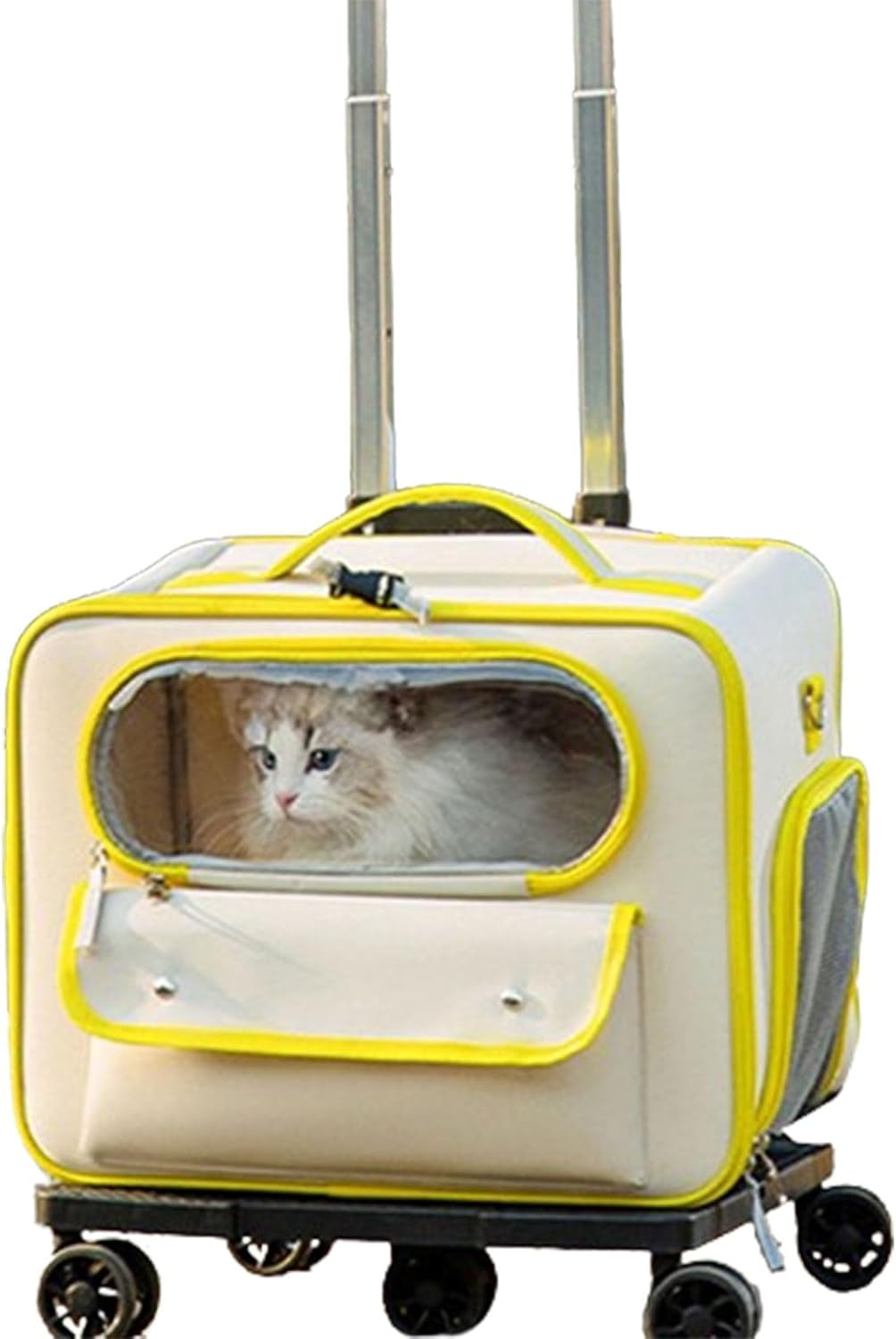 Stylish and Stress-Relief Portable Pet Carrier Rolling Luggage Ideal ...