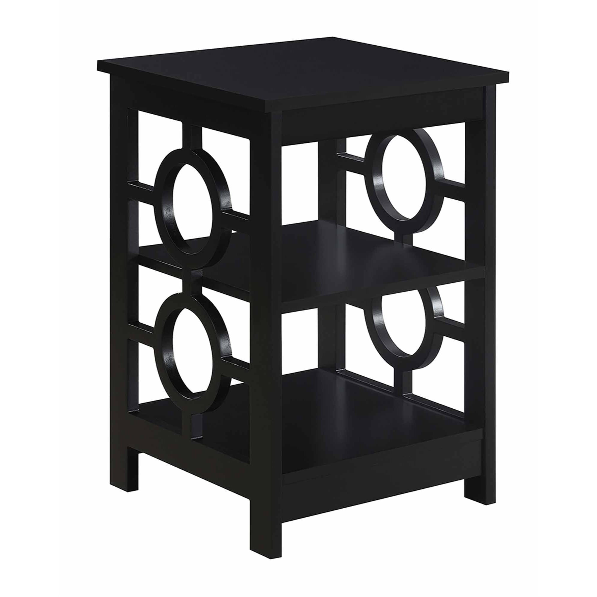 Stylish and Unique Ring End Table with Shelves - Contemporary Design, 3 ...
