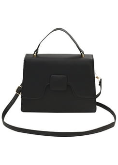 No Boundaries Women's Contemporary Top Handle Handbag, Black - Walmart.com