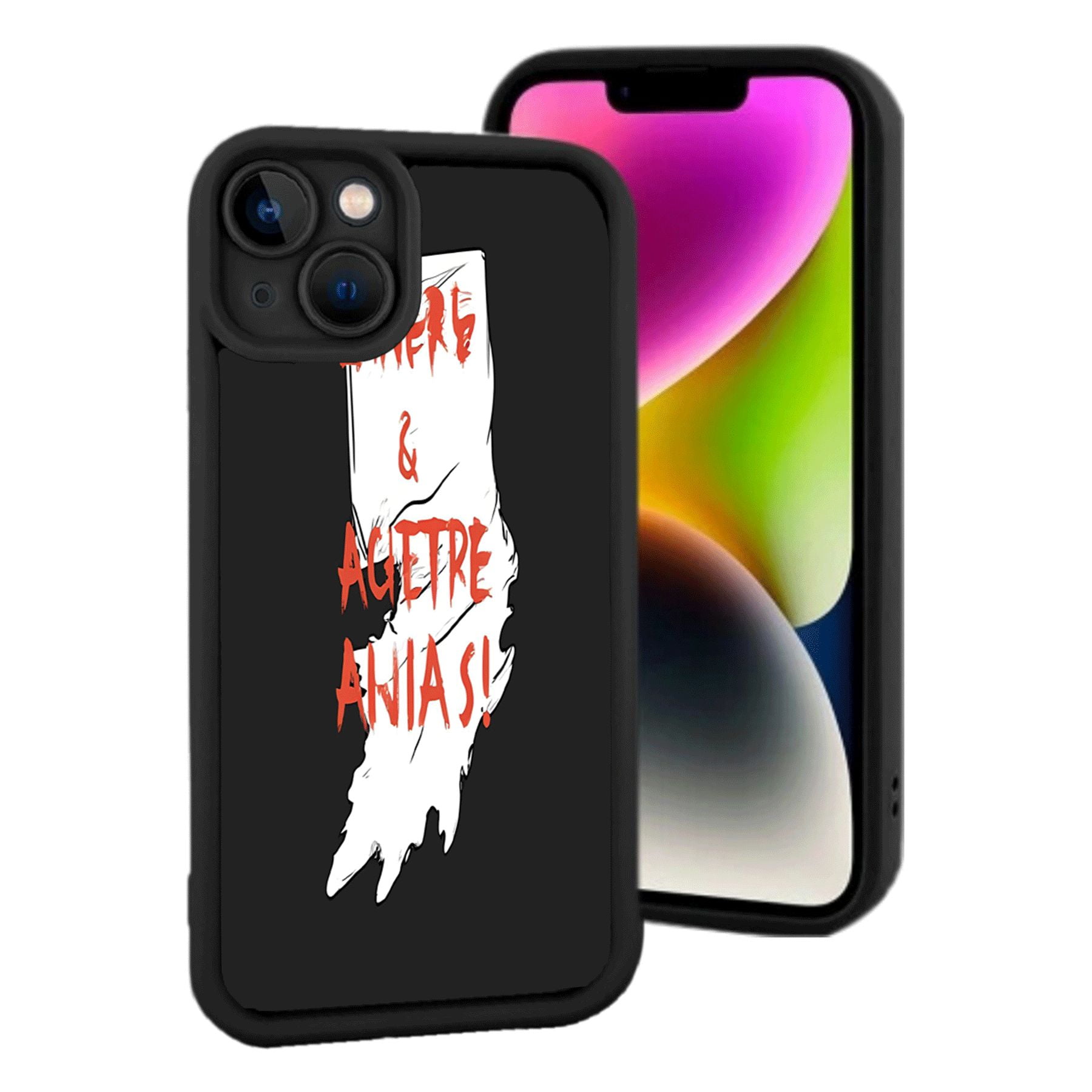 Stylish iPhone 15 Case - Lightweight Yellowing Resistant Black ...