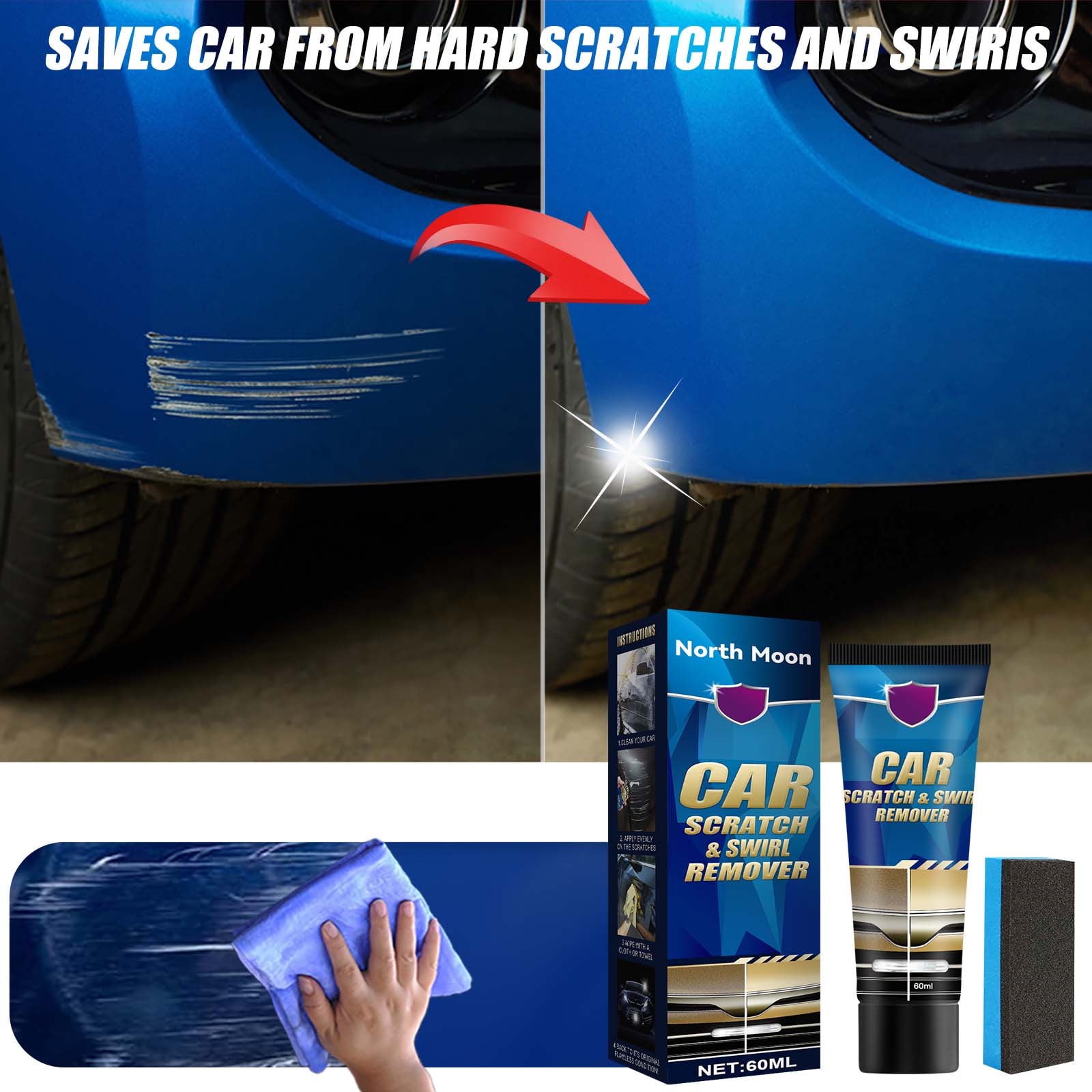 Stylish pieces, Car Scratch Remover, Swirl Filler, Fast Drying, Safe ...
