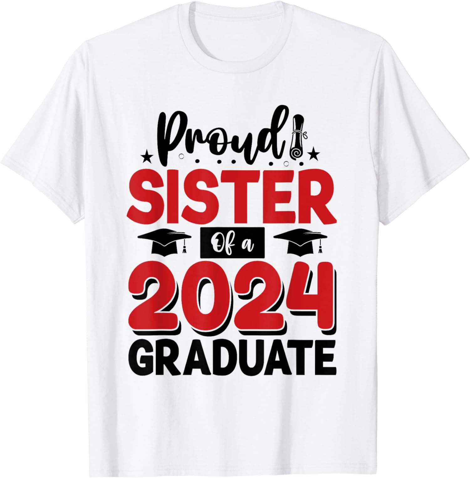 Stylish plus size breathable Sister Of A Class Of 2024 Graduate Senior ...