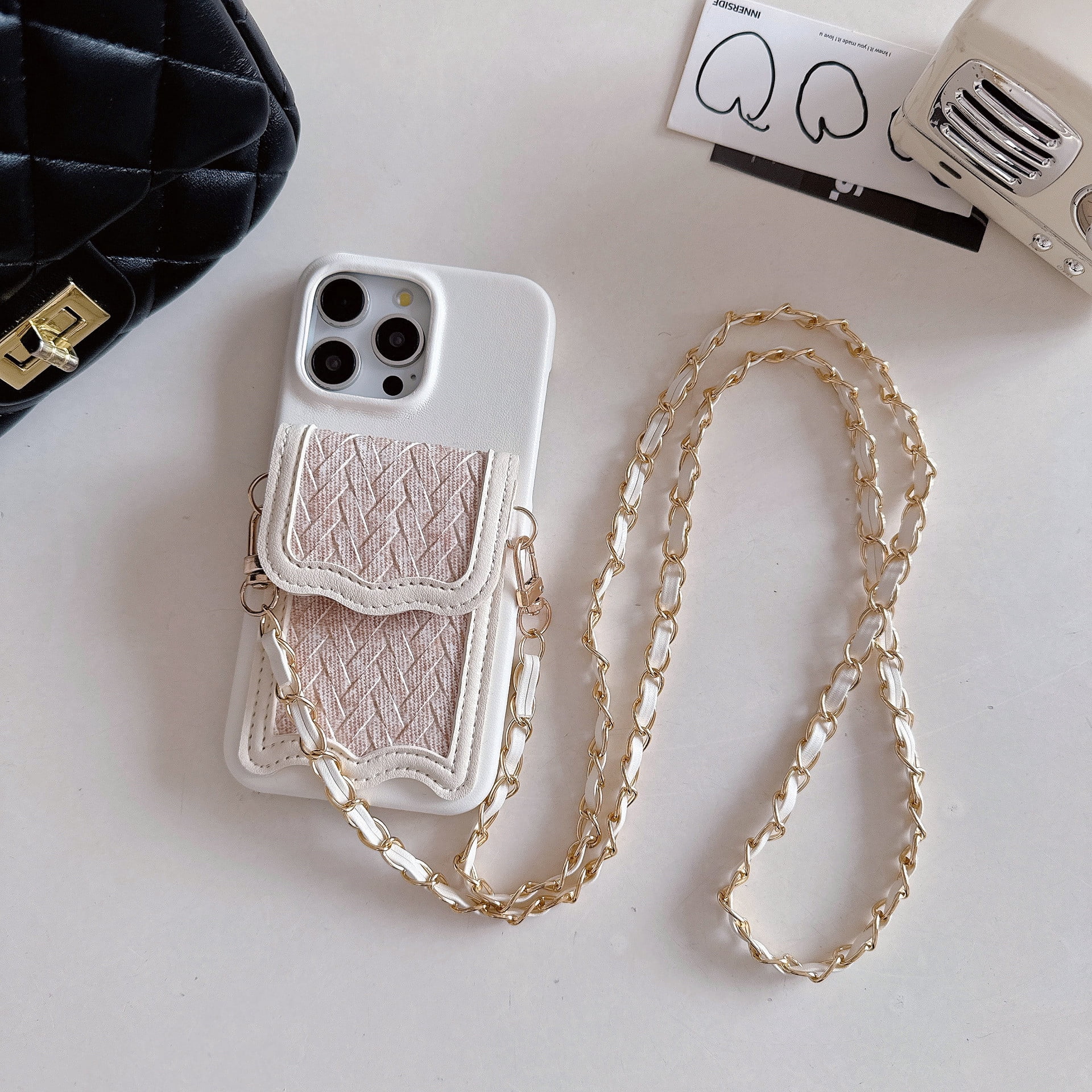 Stylish shoulder strap metal chain phone case for iPhone 16 pro max 15 ...