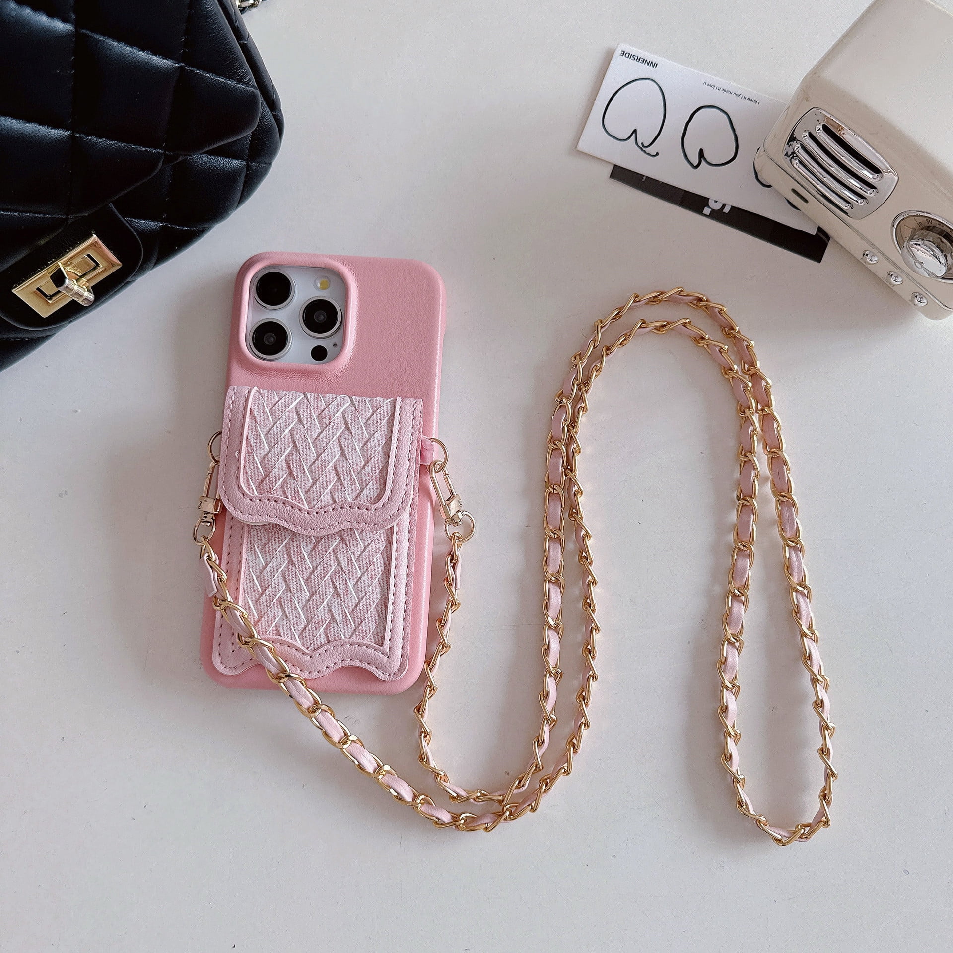Stylish shoulder strap metal chain phone case for iPhone 16 pro max 15 ...