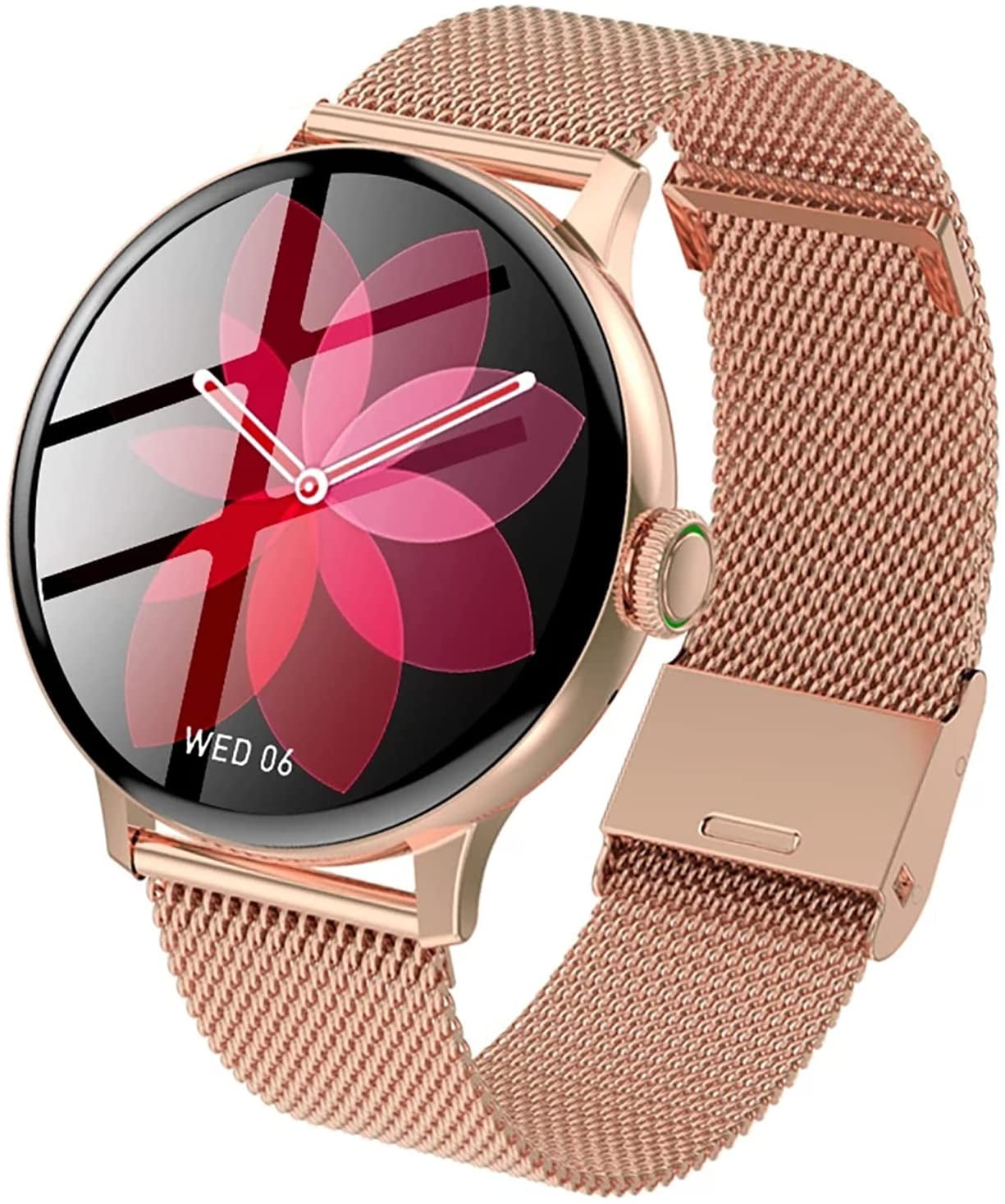 Stylish smartwatch with heart rate monitoring can make Bluetooth calls ...
