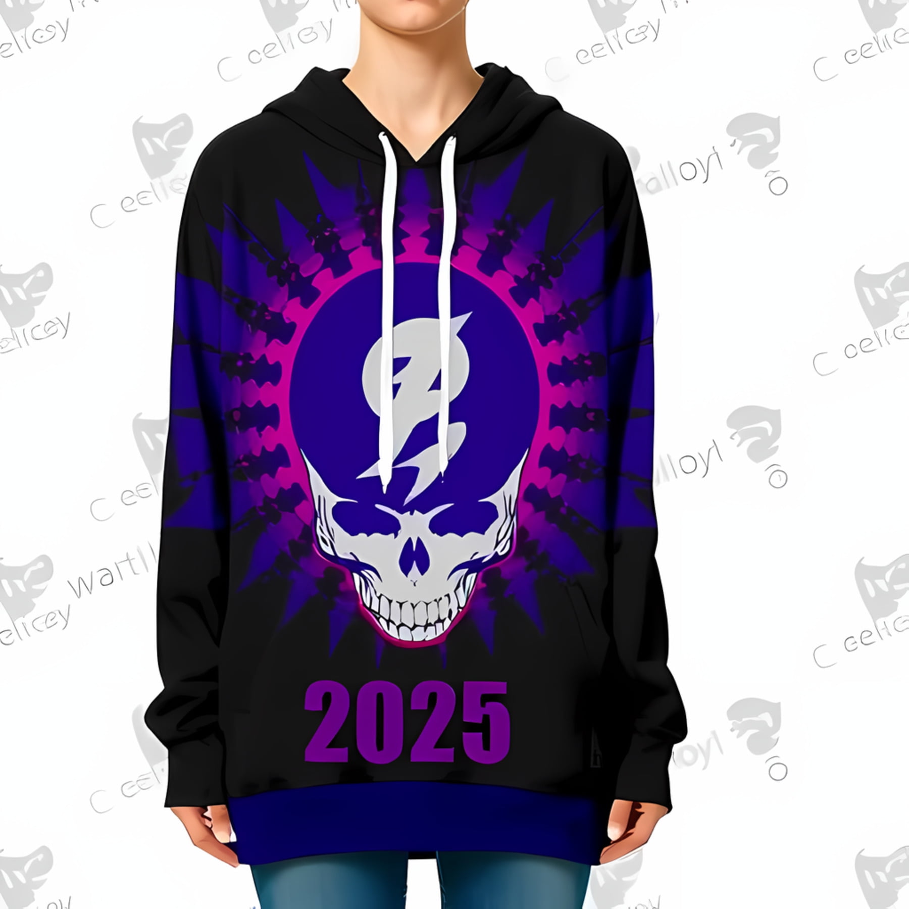Stylized 3D Hoodie Swirling Purple Pink Design - 2025 Fan-Made ...