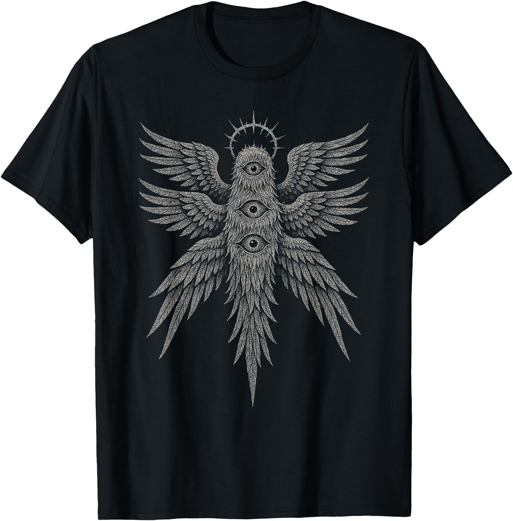 Stylized Angelic Figure with Eyes T-Shirt for Esoteric Aesthetic ...