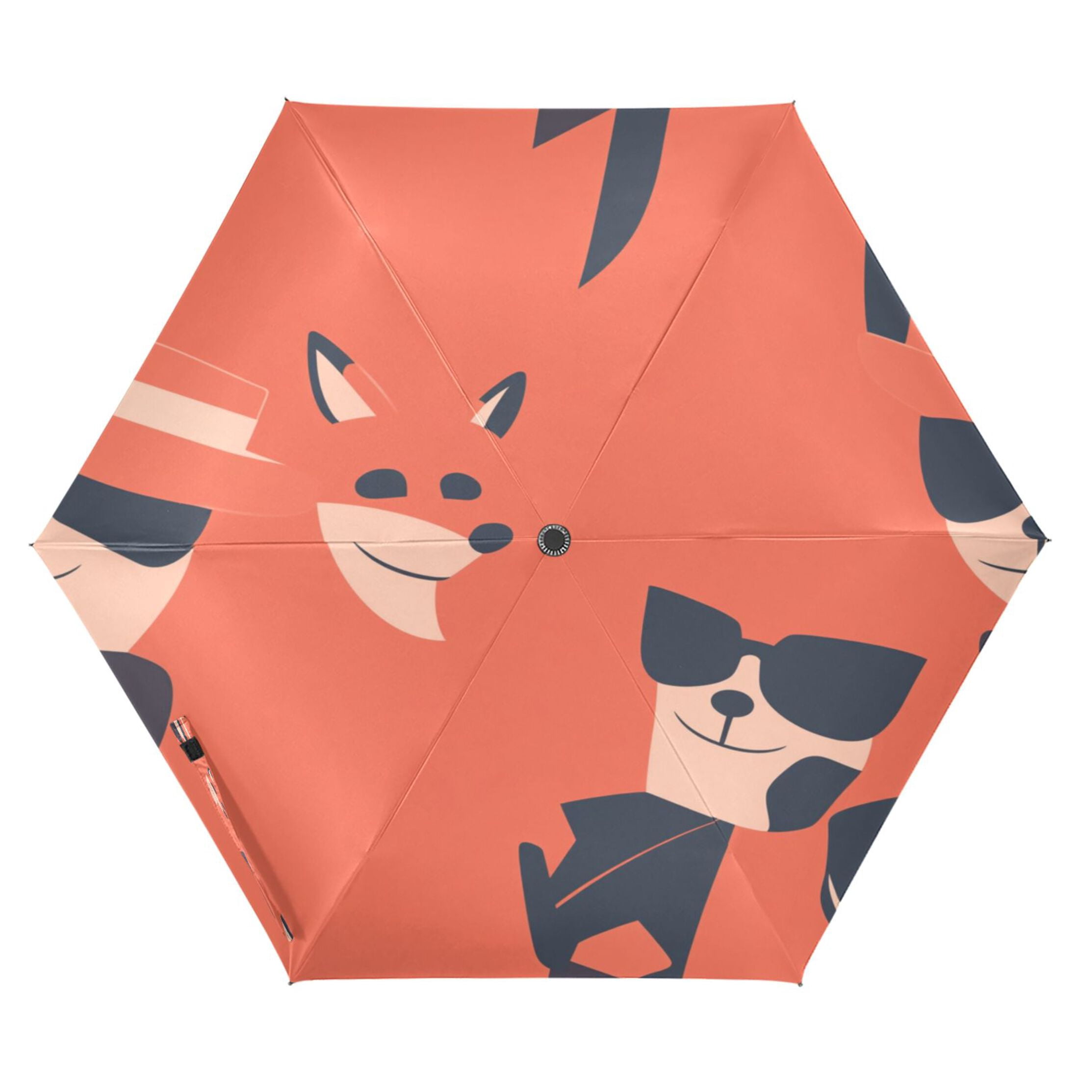 Stylized Animals Pattern Folding Umbrella UV50+ Waterproof Sun ...