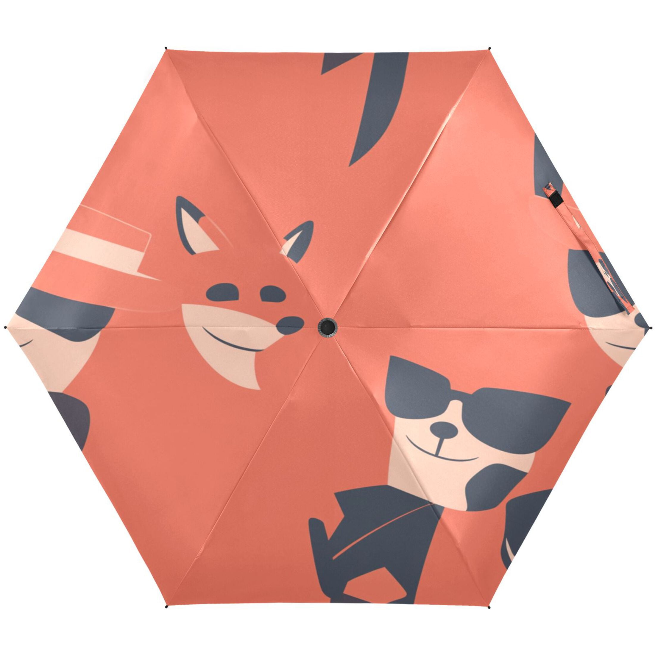 Stylized Animals Pattern Umbrellas for Sun Auto Open Close UV50 ...