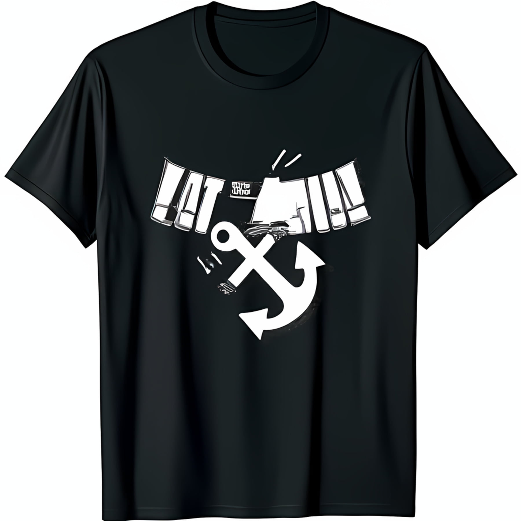 Stylized Black T-Shirt with Piano Key LAT & MIN Graphic - Walmart.com