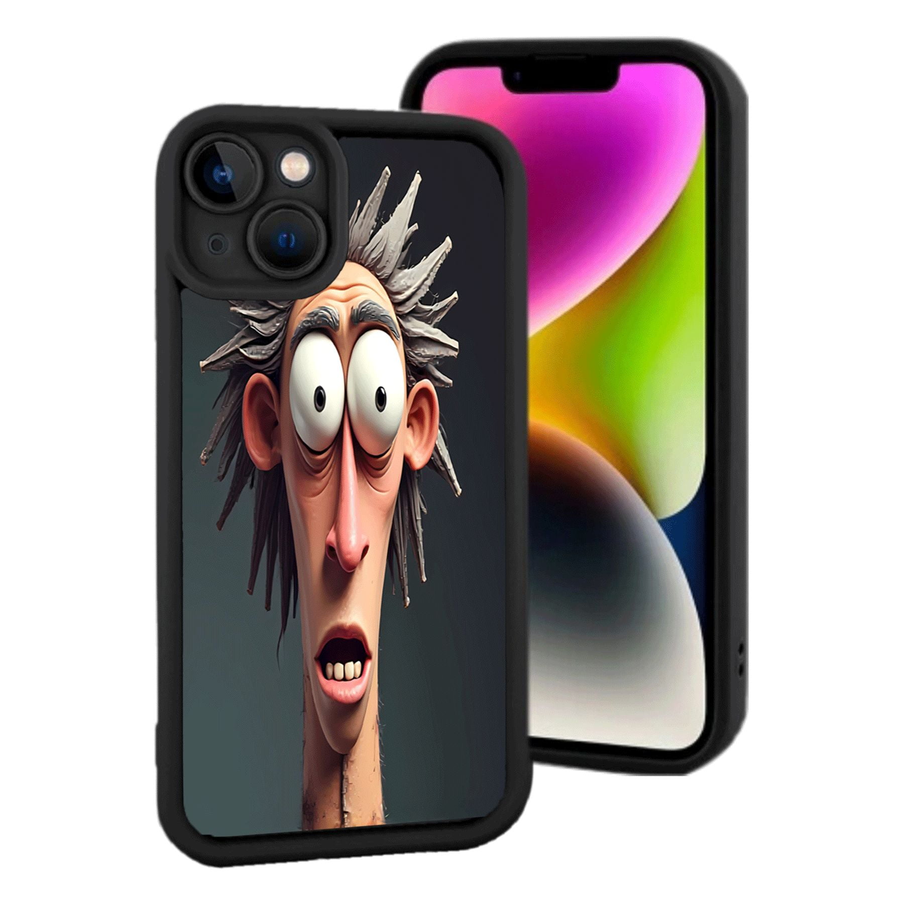 Stylized Cartoon Character iPhone 15 Case - Lightweight Yellowing ...