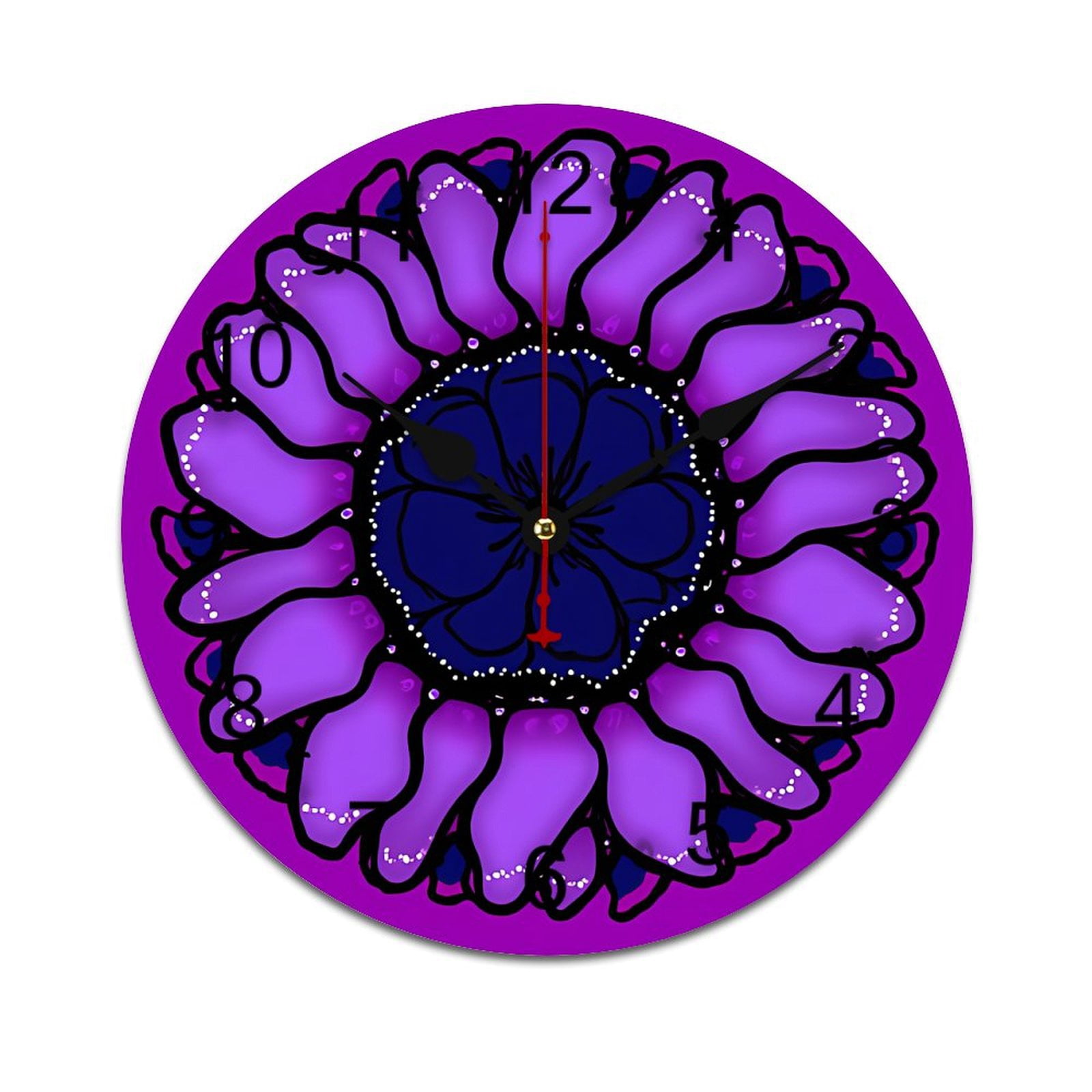 A Stylized Flower with A Dark Blue Center on A Vibrant Purple ...