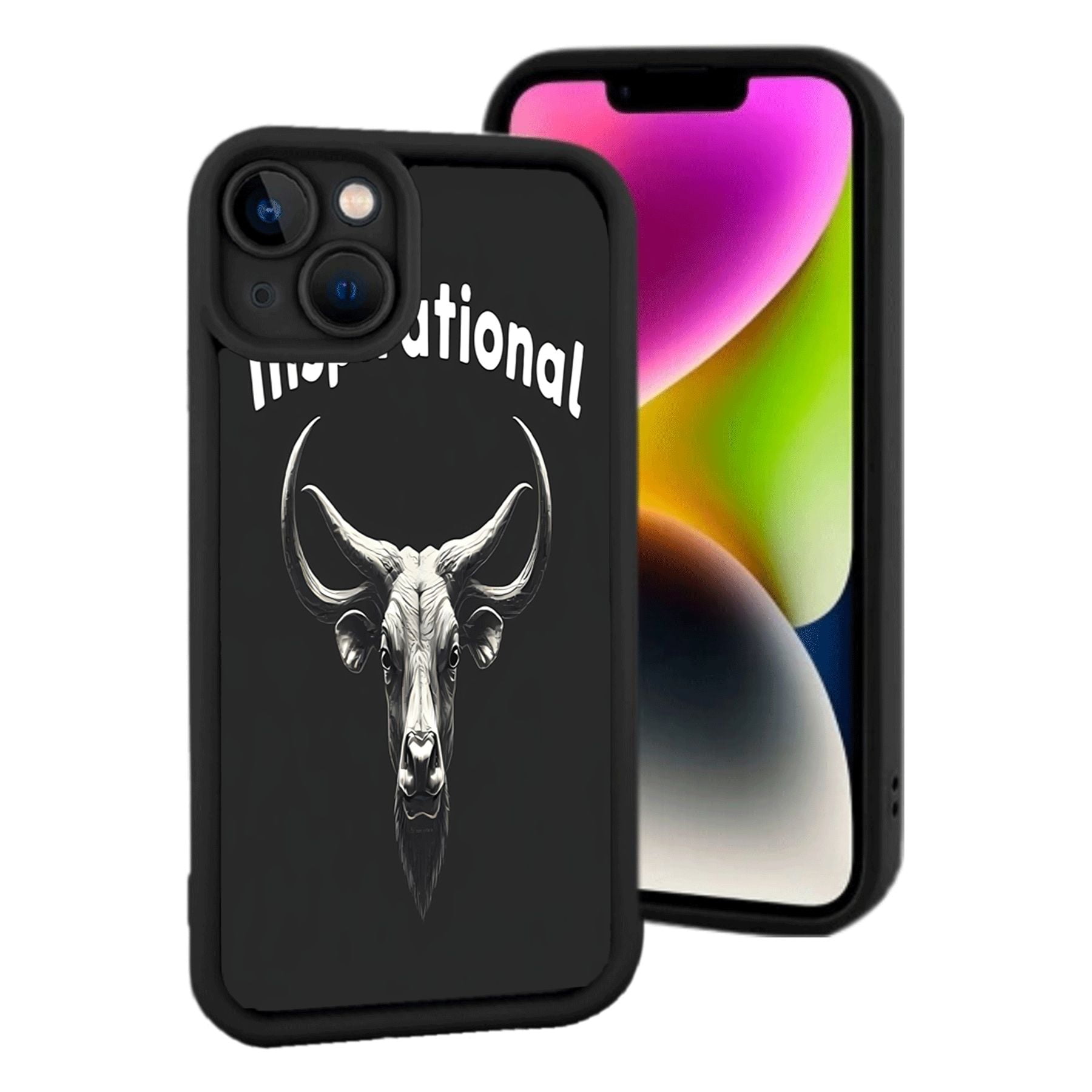 Stylized Goat ' s Head Design - Lightweight Yellowing Resistant iPhone ...