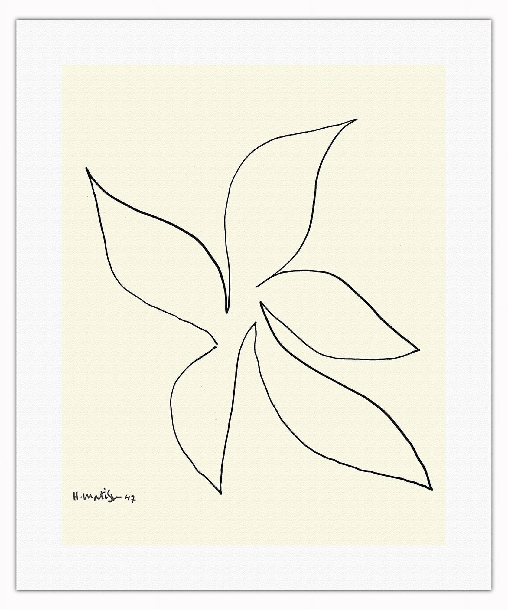 Stylized Hyacinth - Ink on Paper by Henri Matisse c.1947 - Fine Art ...