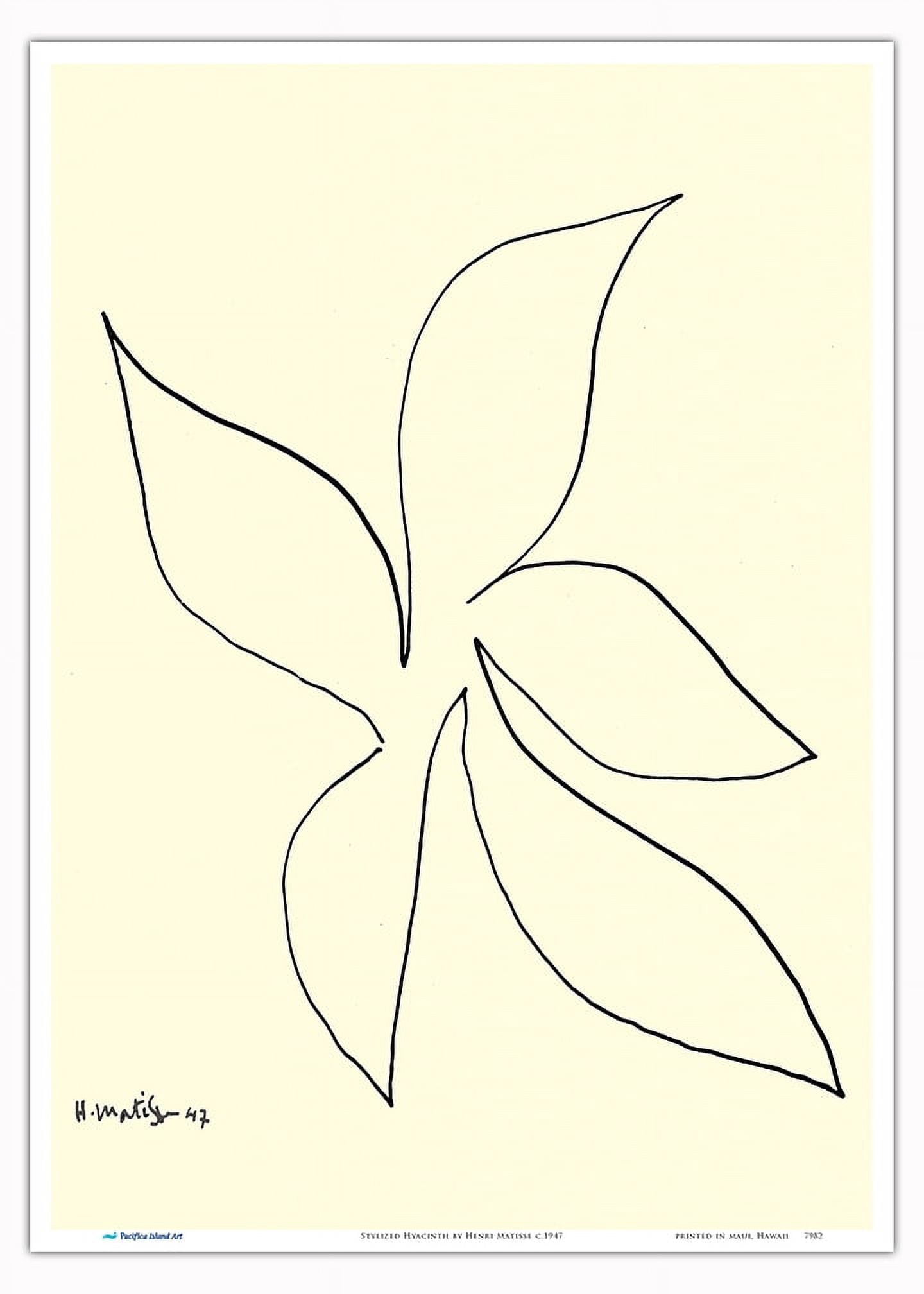 Stylized Hyacinth - Ink on Paper by Henri Matisse c.1947 - Master Art ...