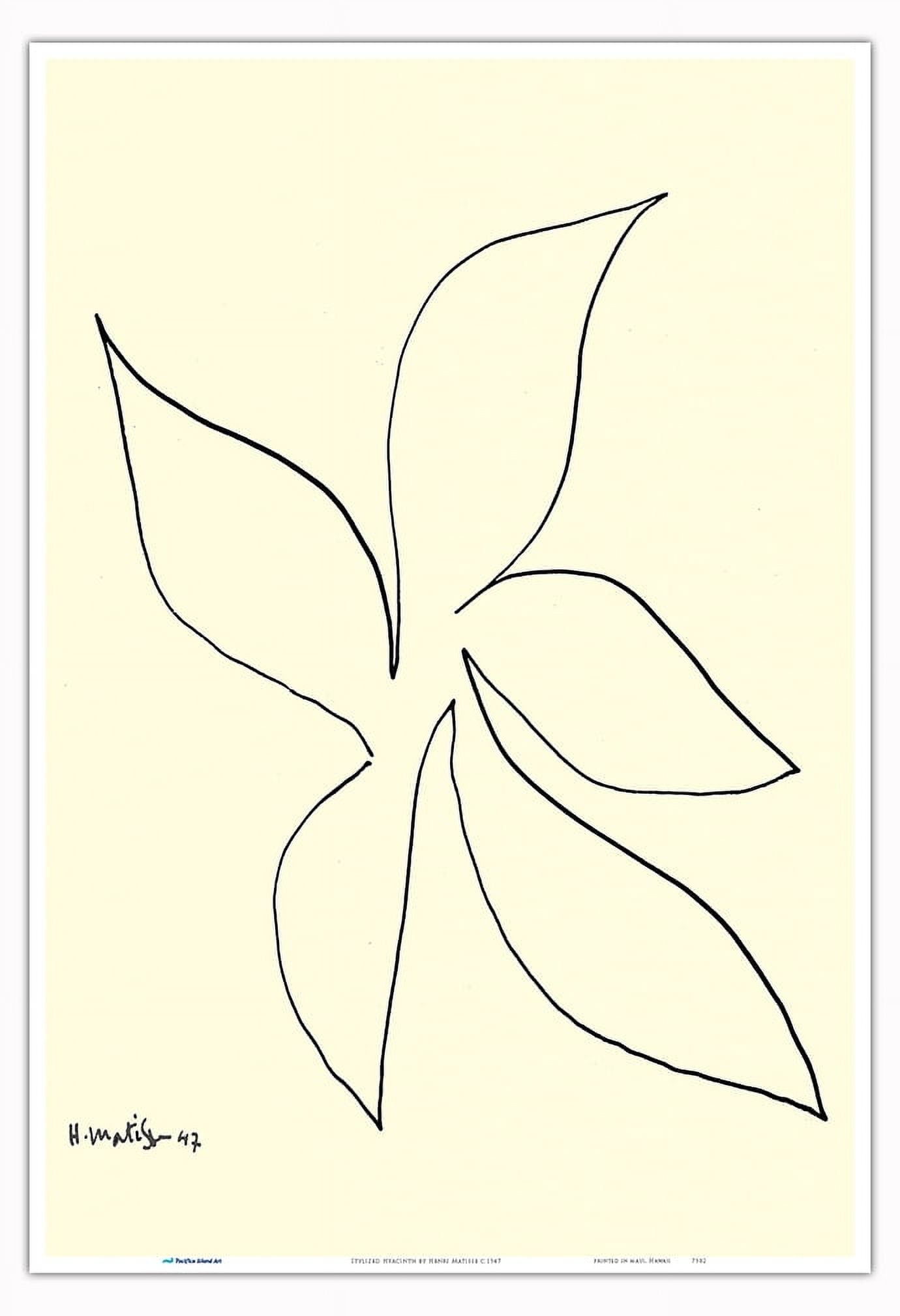 Stylized Hyacinth - Ink on Paper by Henri Matisse c.1947 - Master Art ...