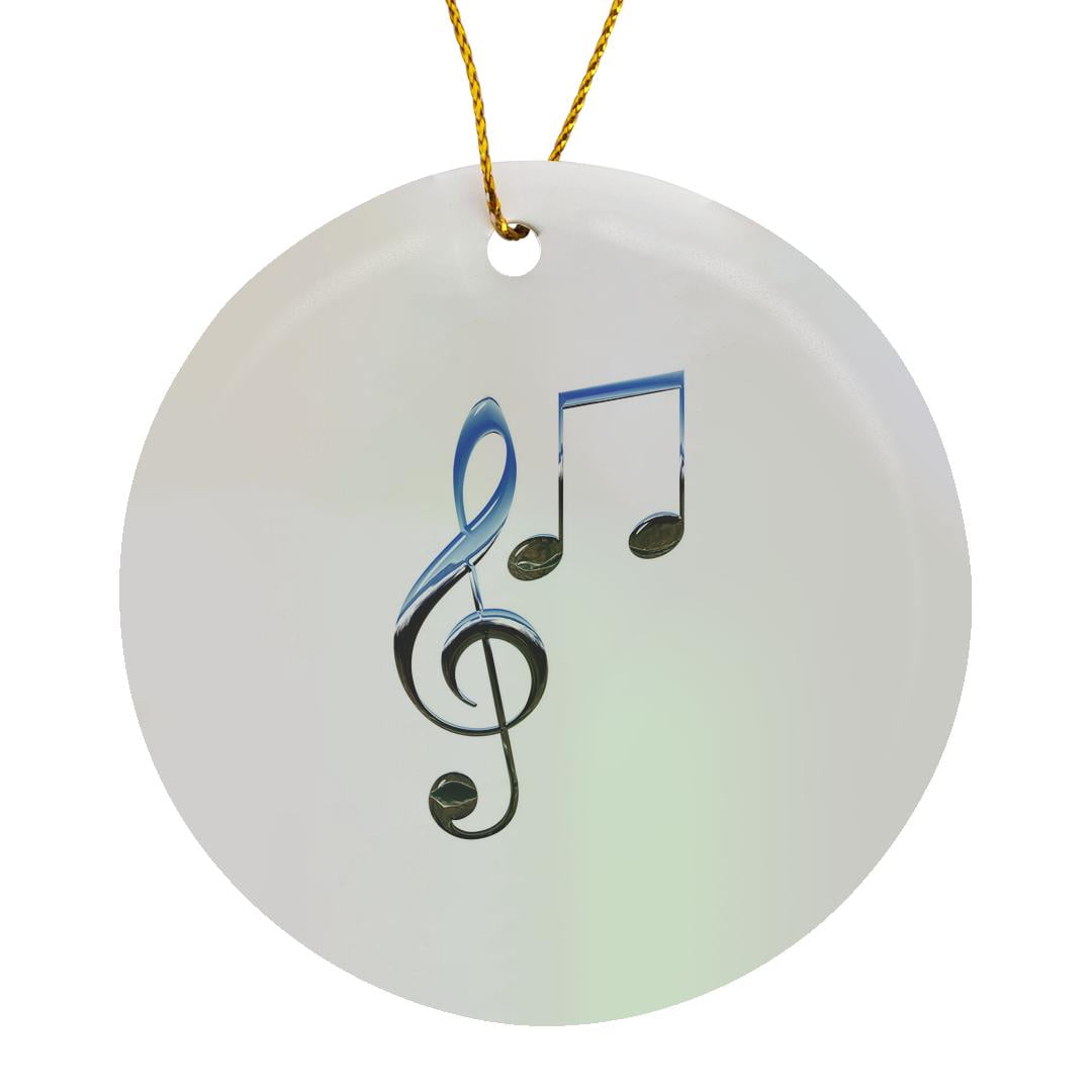 3drose, Stylized Image of Musical Treble Clef Sign and Notes on White ...