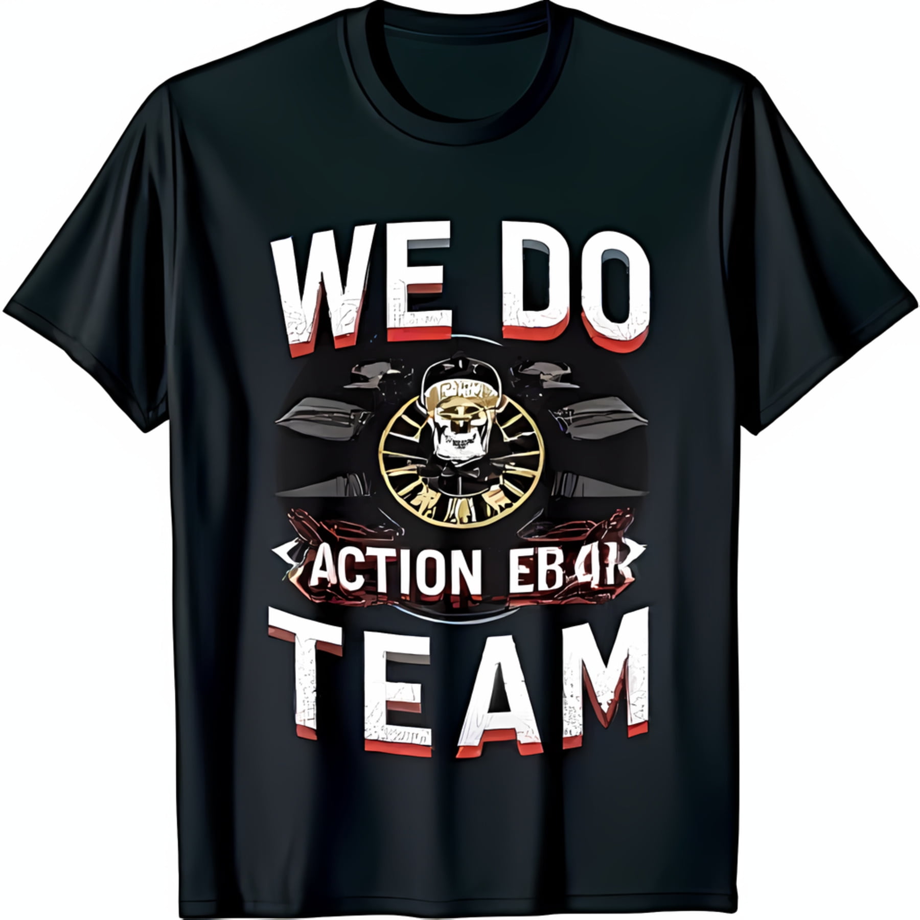 Stylized Motorcycle T-Shirt We Do Action EBA Team Graphic Tee - Walmart.com