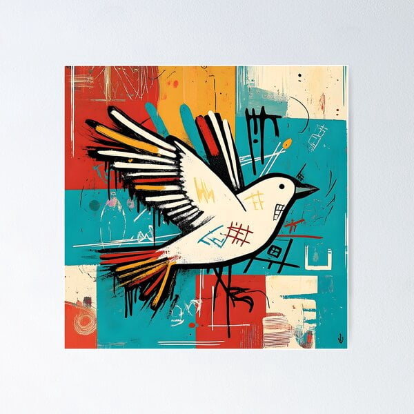 Stylized Peace Dove In Flight - Bold Geometric Patterns And Urban ...
