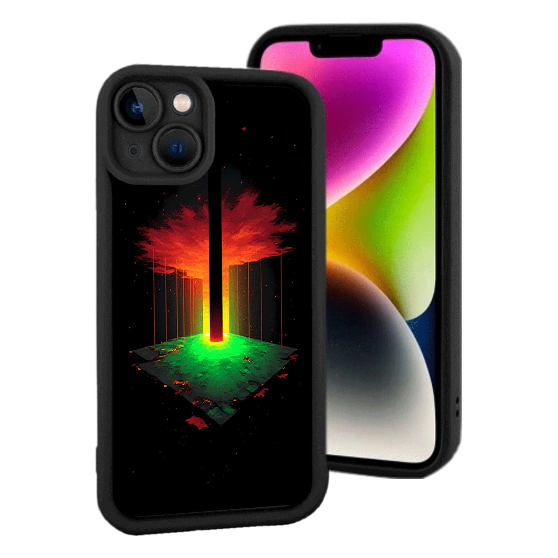 Stylized Pixelated iPhone 15 Case - Yellowing Resistant Lightweight ...